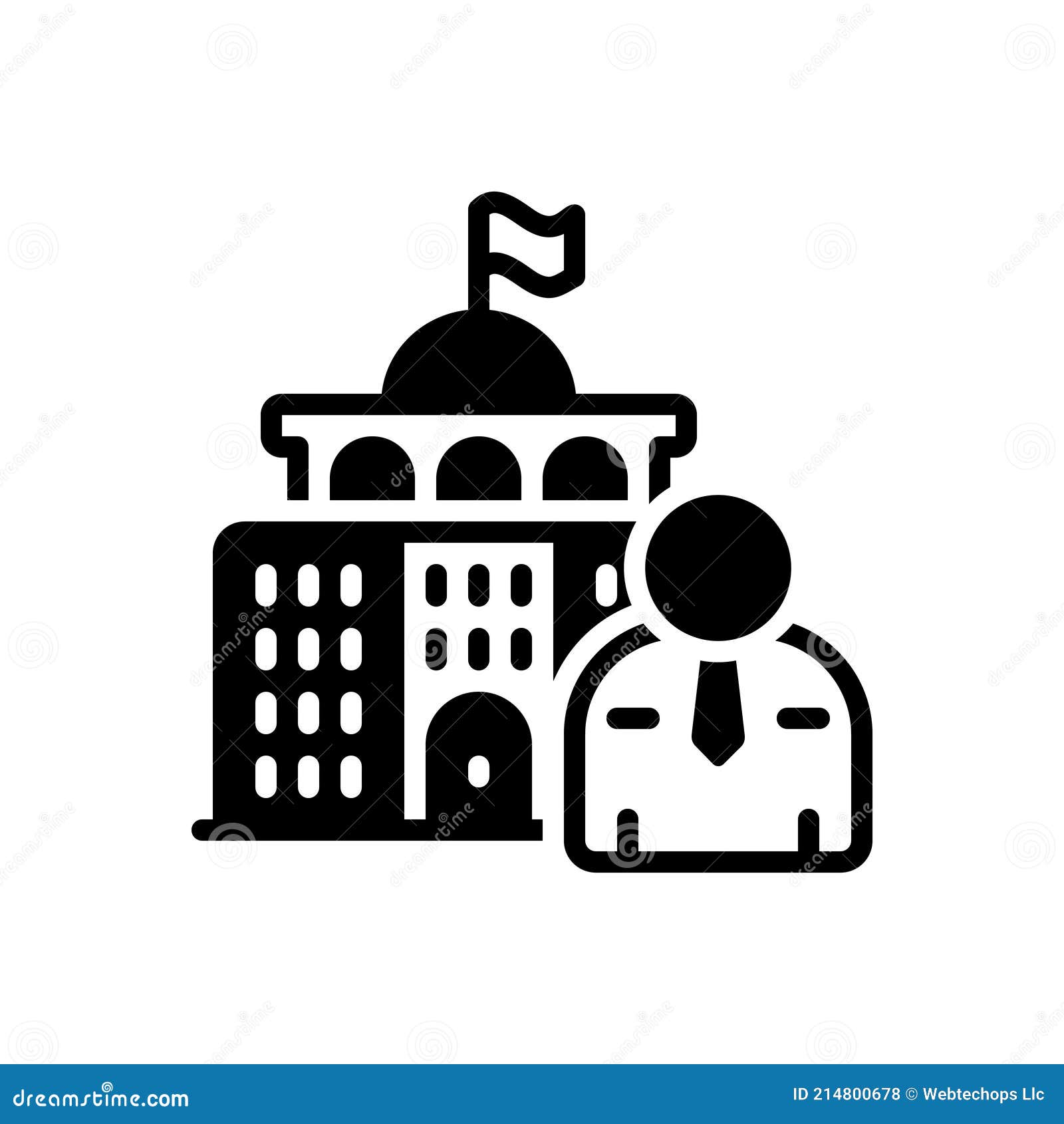 Black Solid Icon for Minister, Undersecretary and Parliament Stock ...