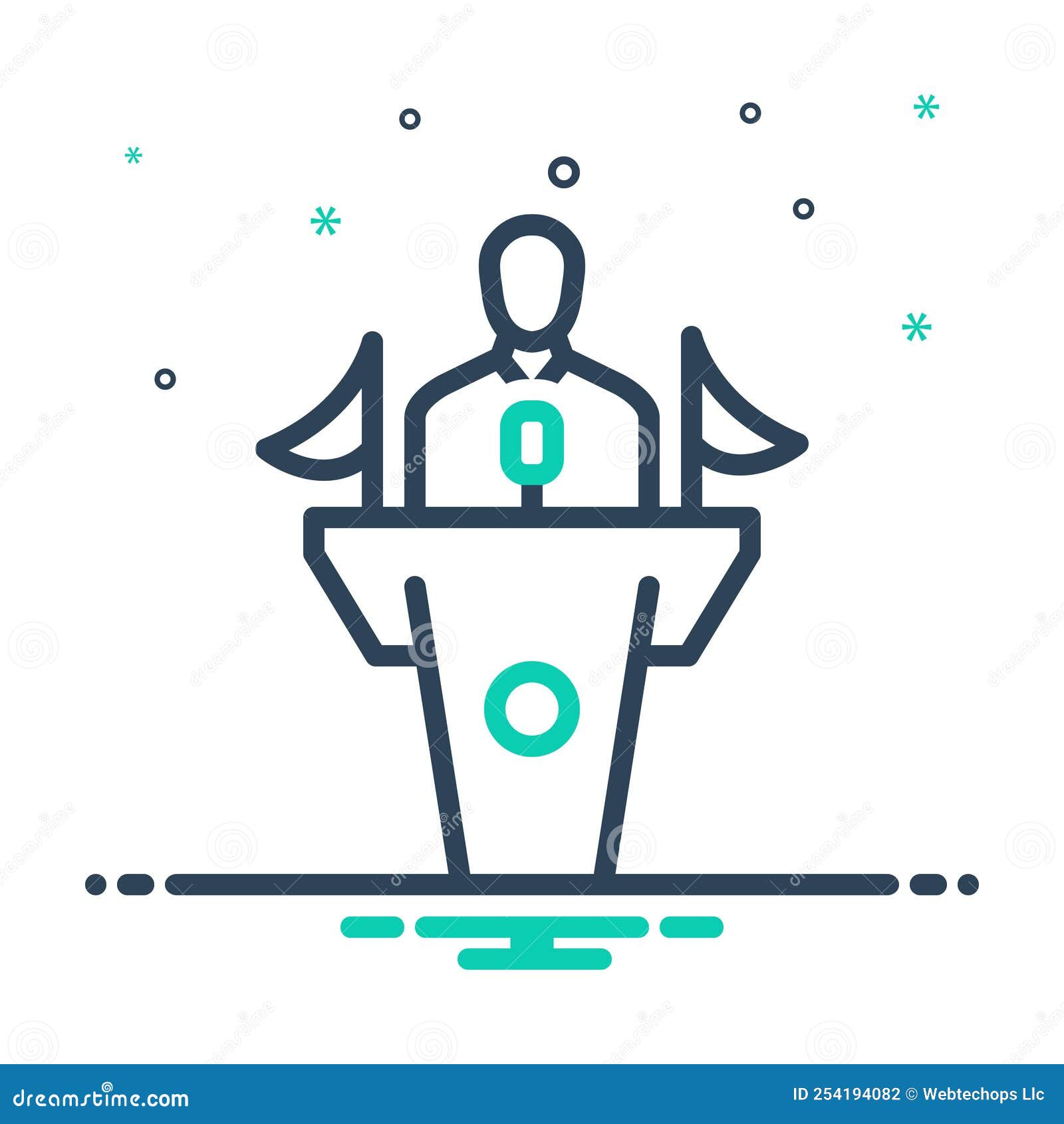 Mix Icon for Minister, Undersecretary and Adviser Stock Illustration ...