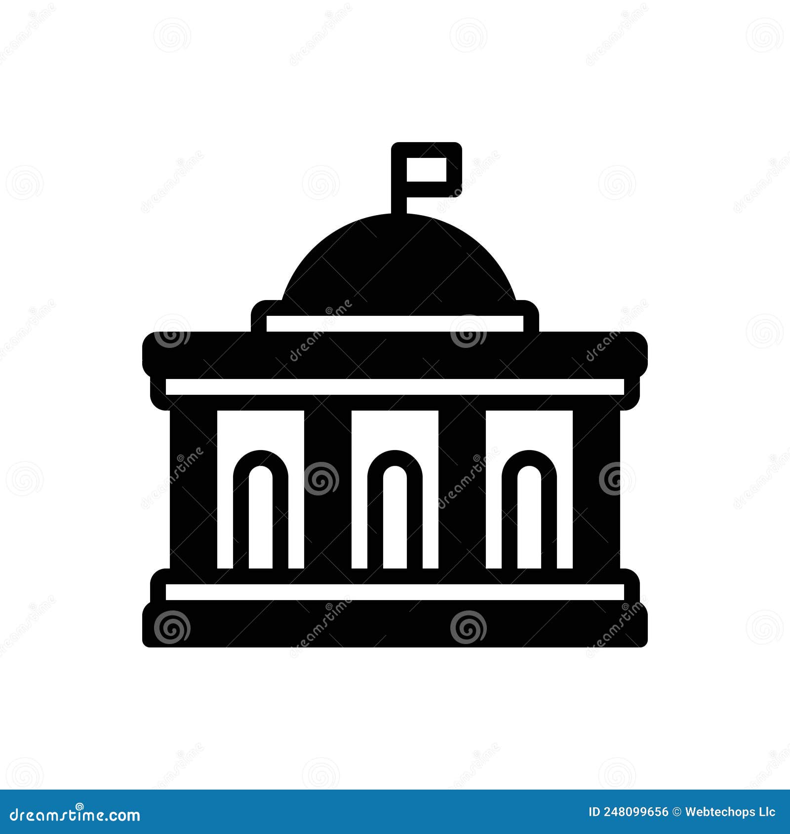 Black Solid Icon for Ministry, Cabinet and Edifice Stock Vector ...