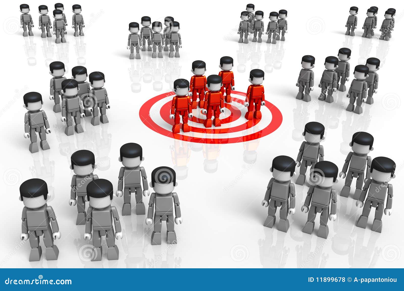 Crowded Target Stock Image | CartoonDealer.com #66351631