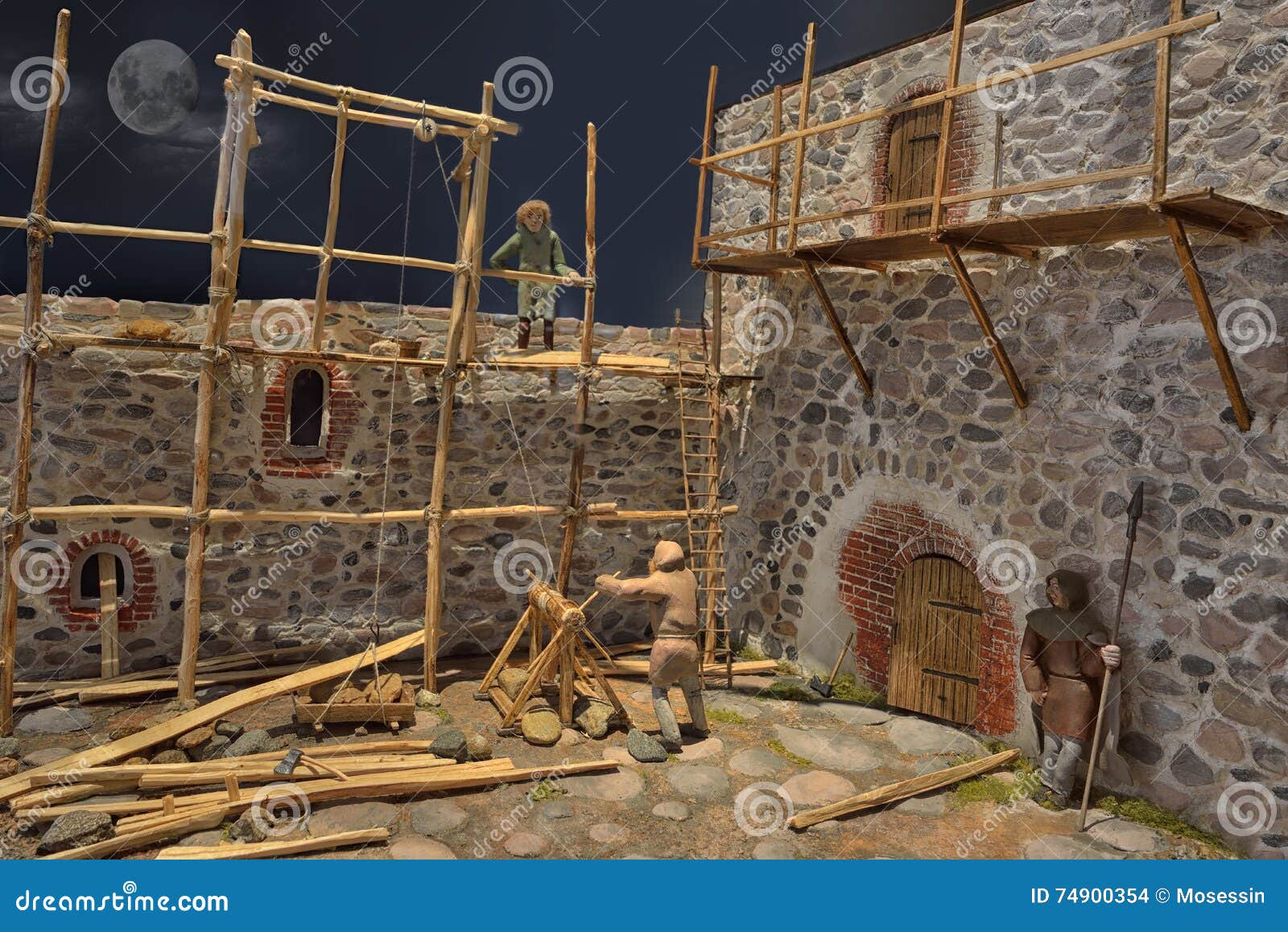 Miniture building castle stock photo. Image of medieval - 74900354