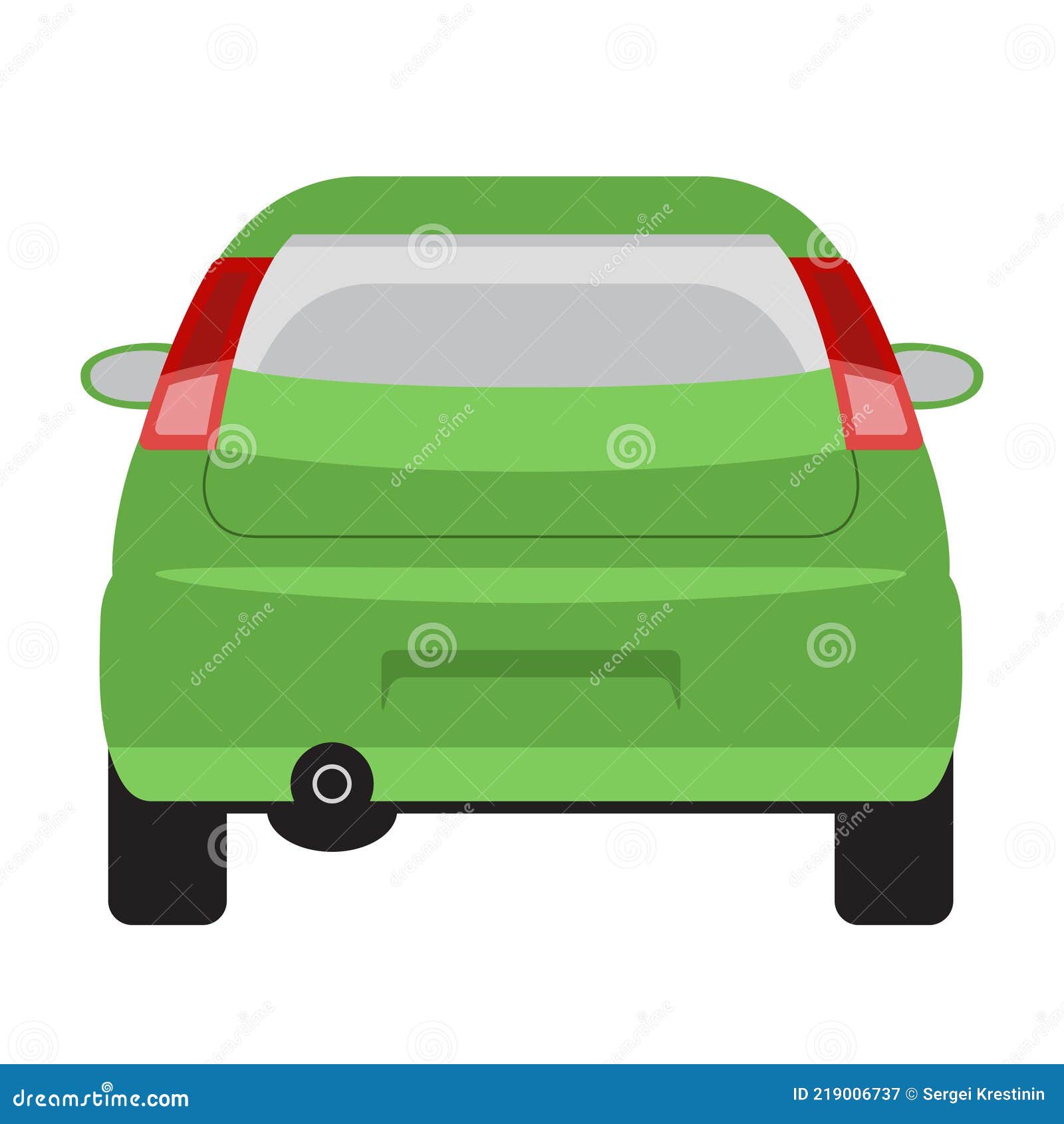 Minivan back view. stock vector. Illustration of drive - 219006737