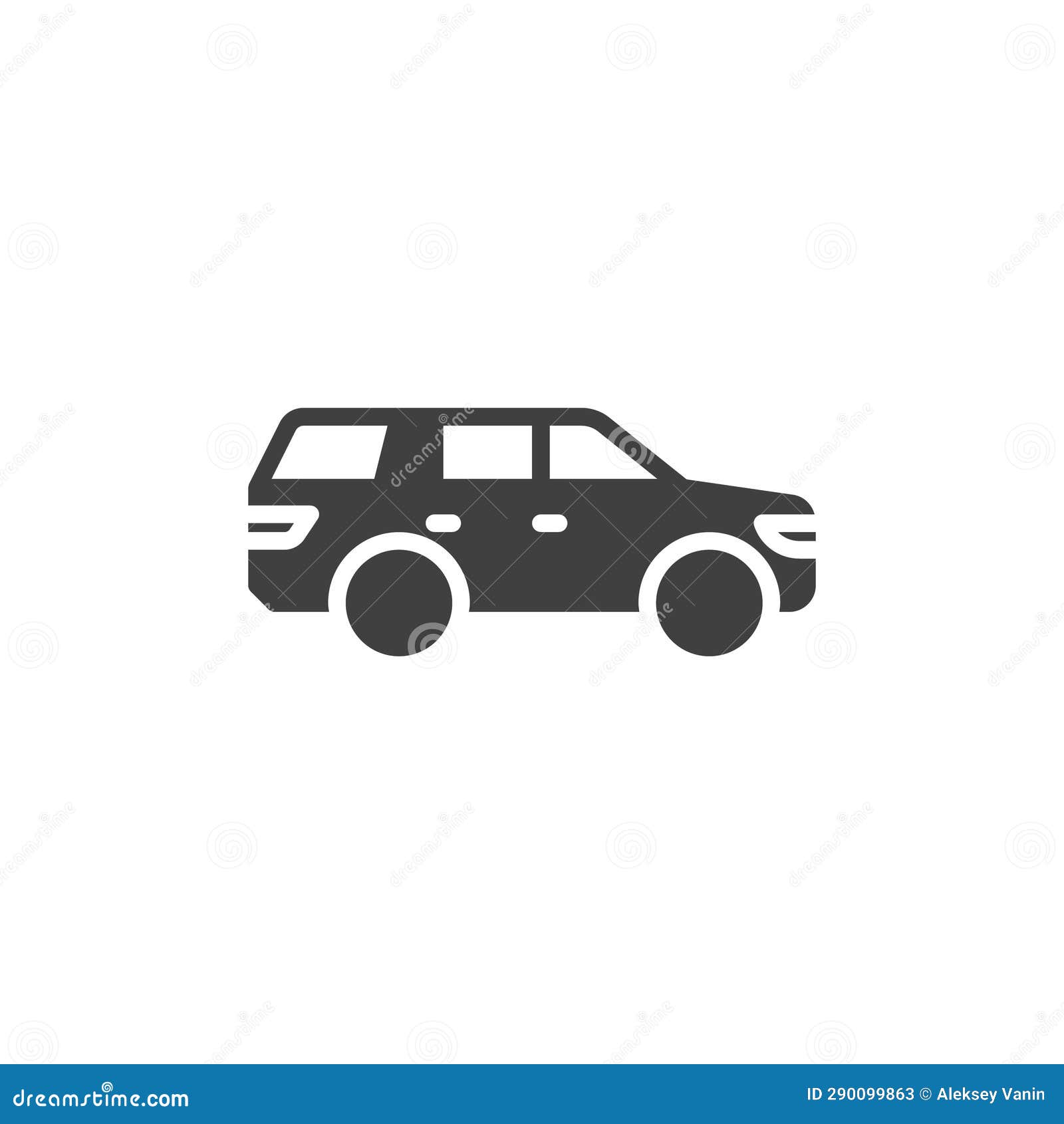 Minivan Car Side View Vector Icon Stock Vector - Illustration of ...