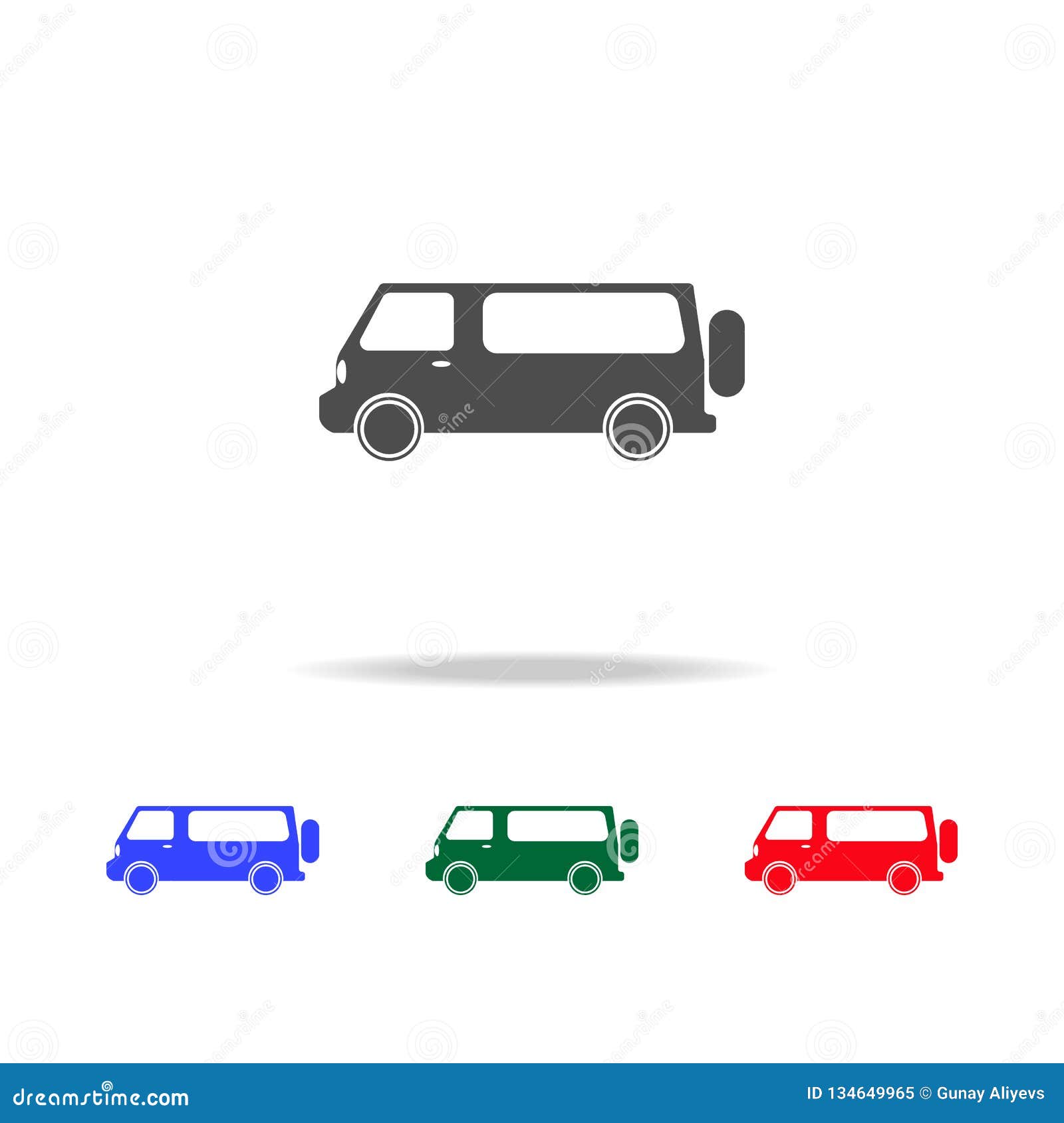 Minivan Icons. Elements of Transport Element in Multi Colored Icons ...