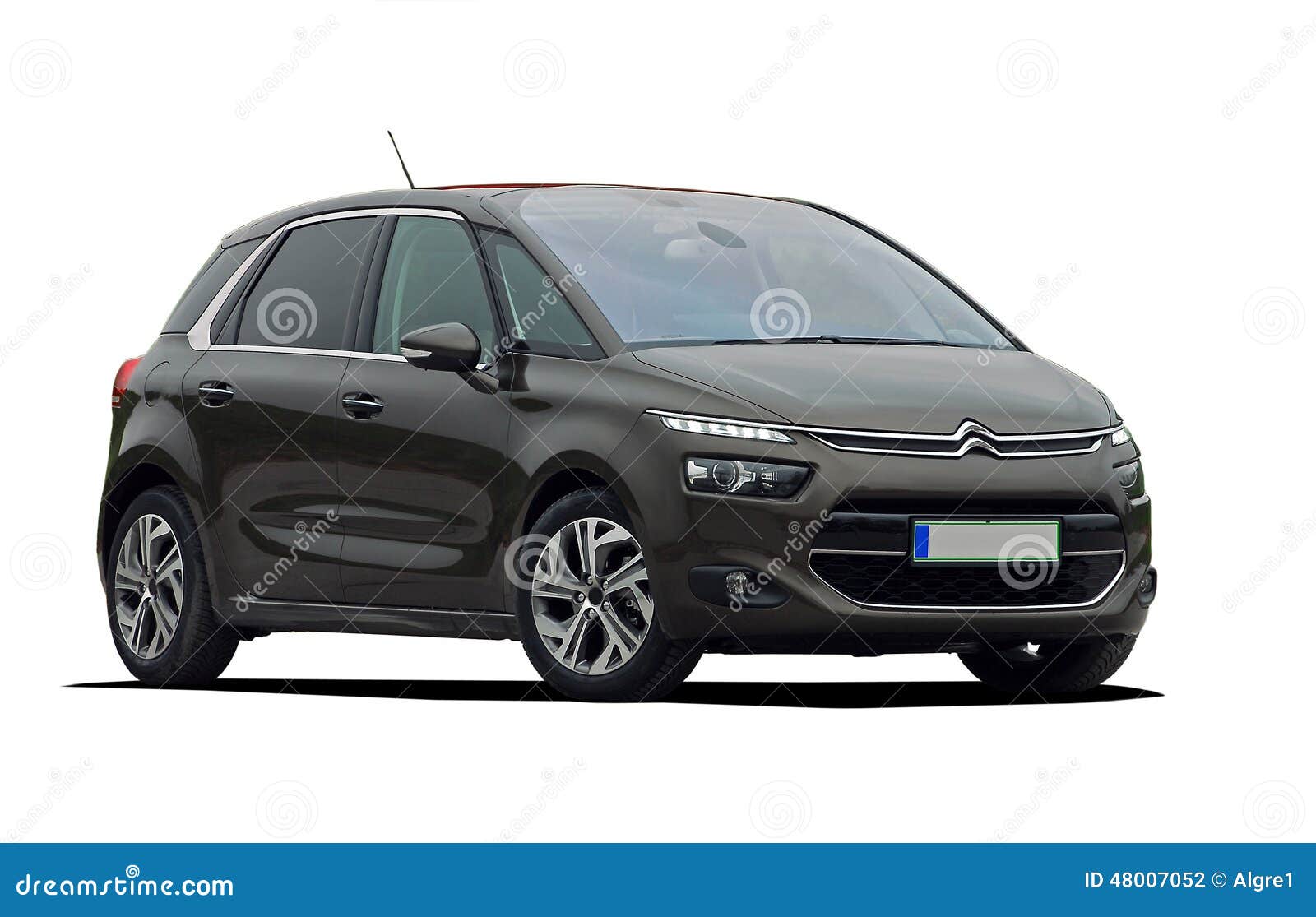 Minivan, Mpv, Gray Car Isolated Stock Photo - Image of modern, machine ...