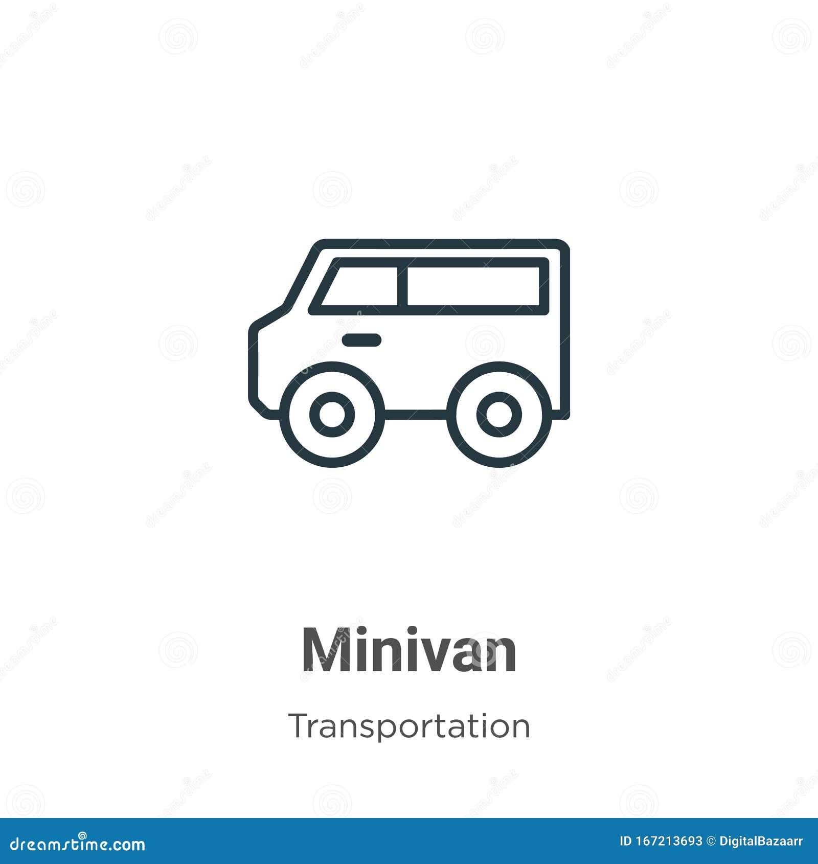 Minivan Outline Icon. Element Of Car Type Icon. Premium Quality Graphic ...