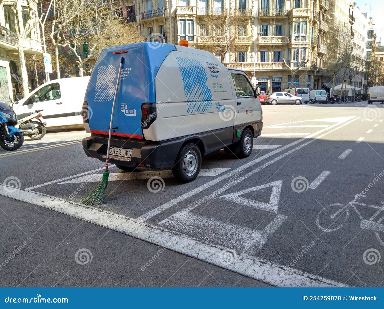 Minivan Piaggio Porter Utility Parked on the Street Editorial Stock ...