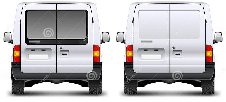 Minivan rear view stock vector. Illustration of drive - 32238159