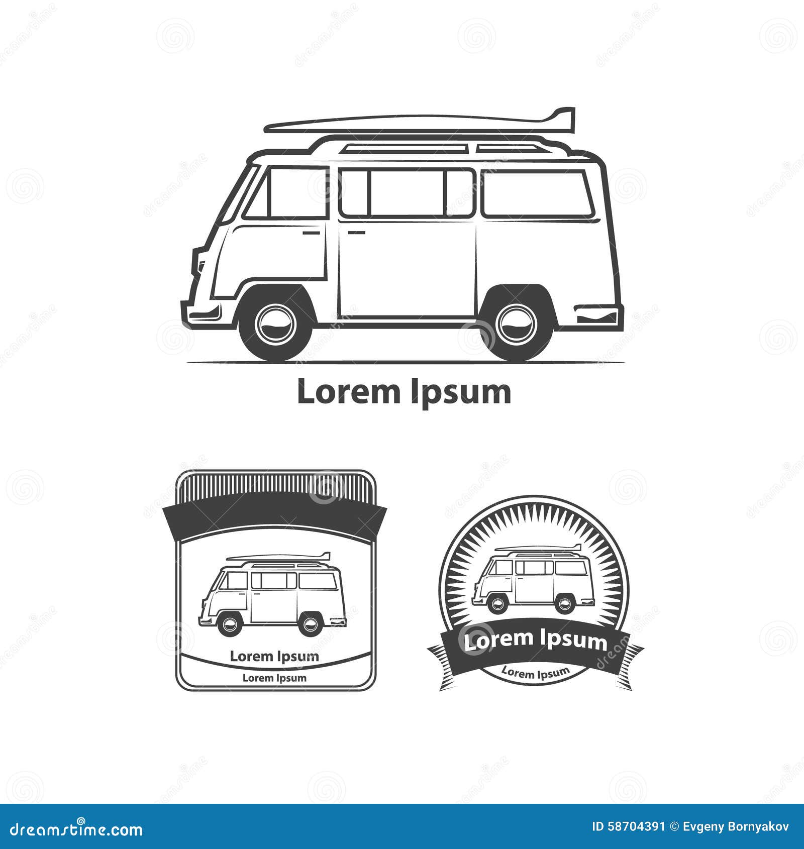 Peace Minivan Line And Solid Icon. Bus With Peace Symbol Vector ...