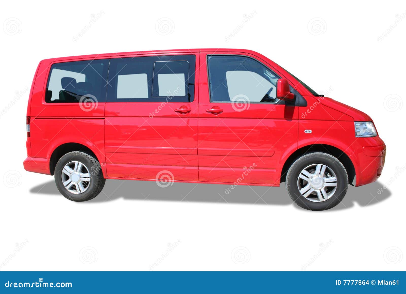 Minivan rojo foto de archivo. Imagen de transporte, coche - 7777864
