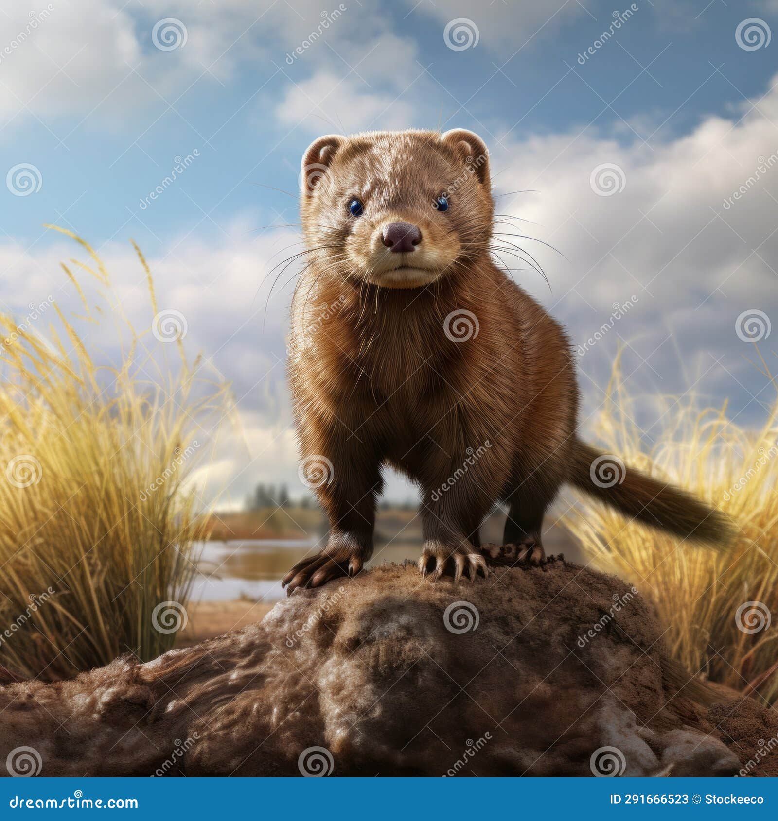 Realistic Hyper-detailed Ferret on Rock: a Stunning Cryengine Rendering ...