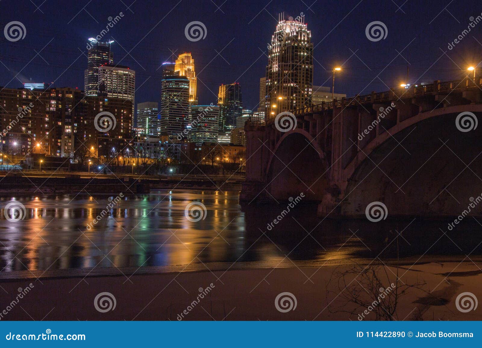 Minneapolis Skyline in Minnesota, USA Stock Photo - Image of exposure ...