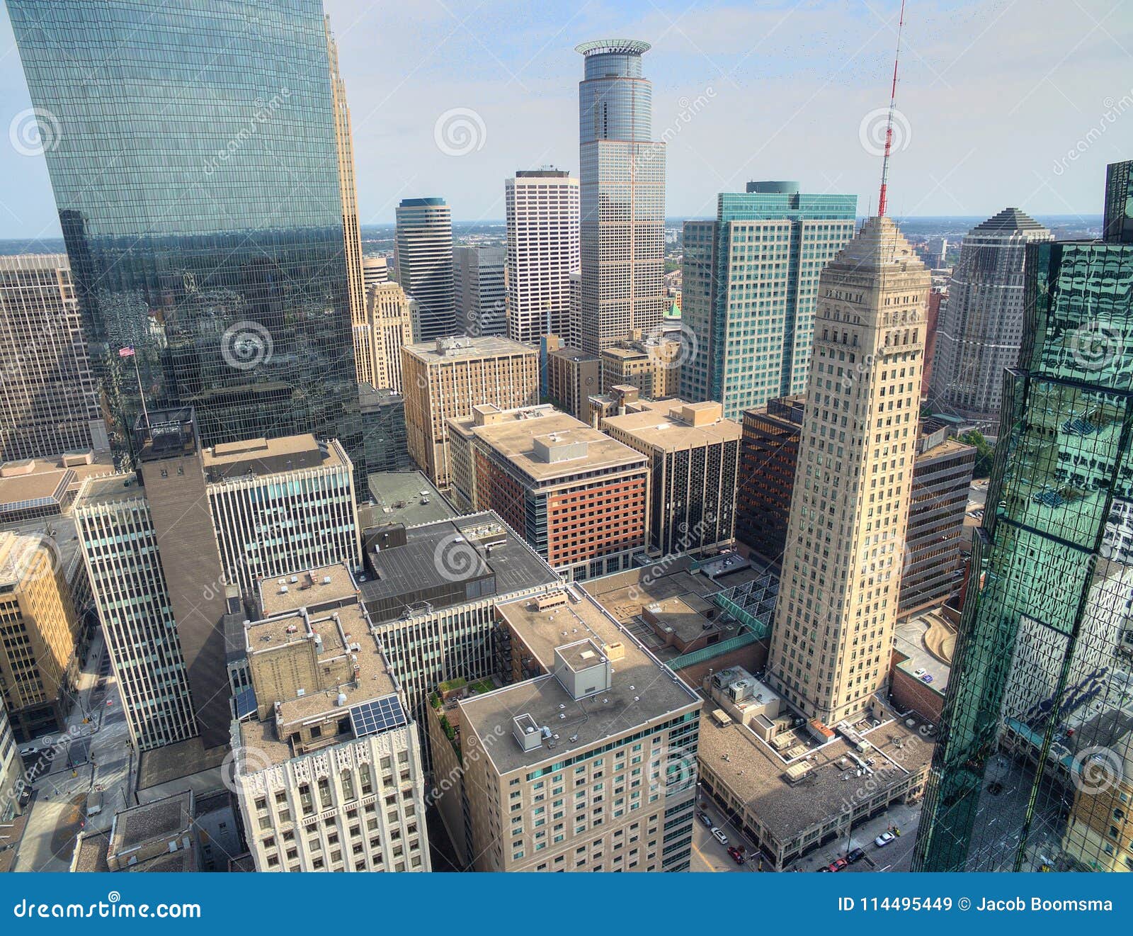 Minneapolis Skyline in Minnesota, USA Stock Image - Image of buildings ...