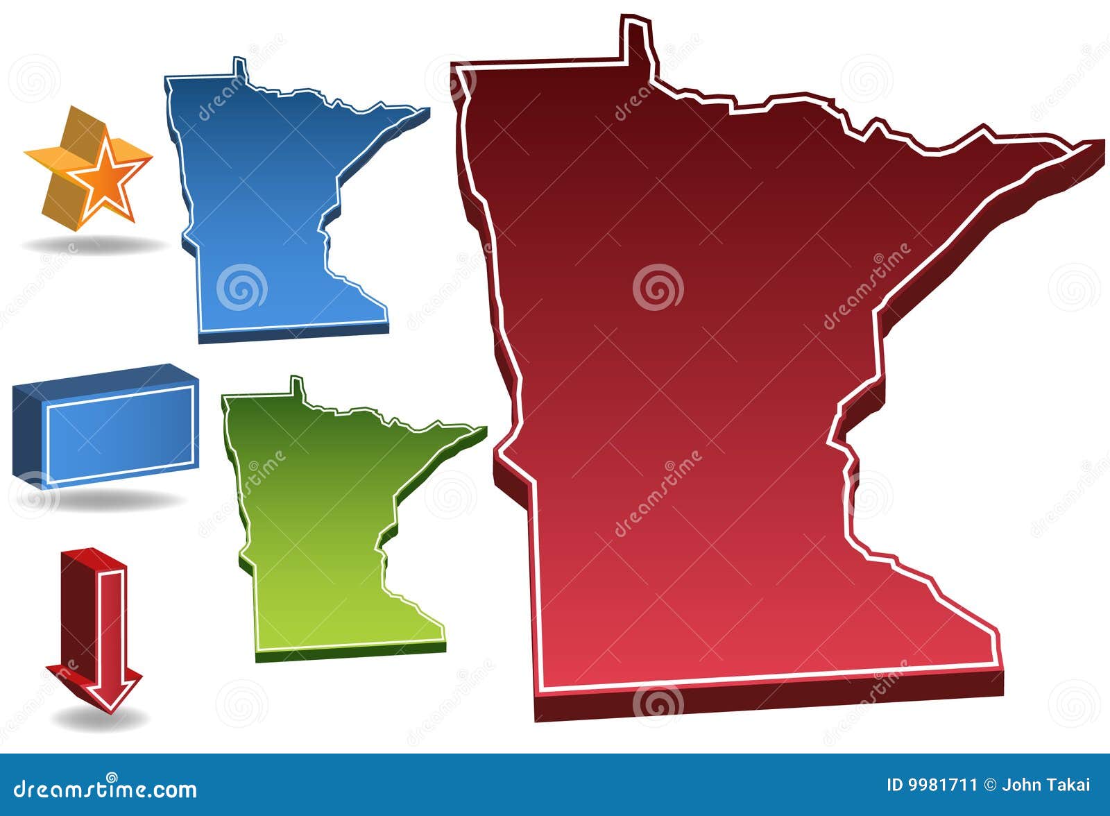 Minnesota 3D stock vector. Illustration of graphic, isolated - 9981711