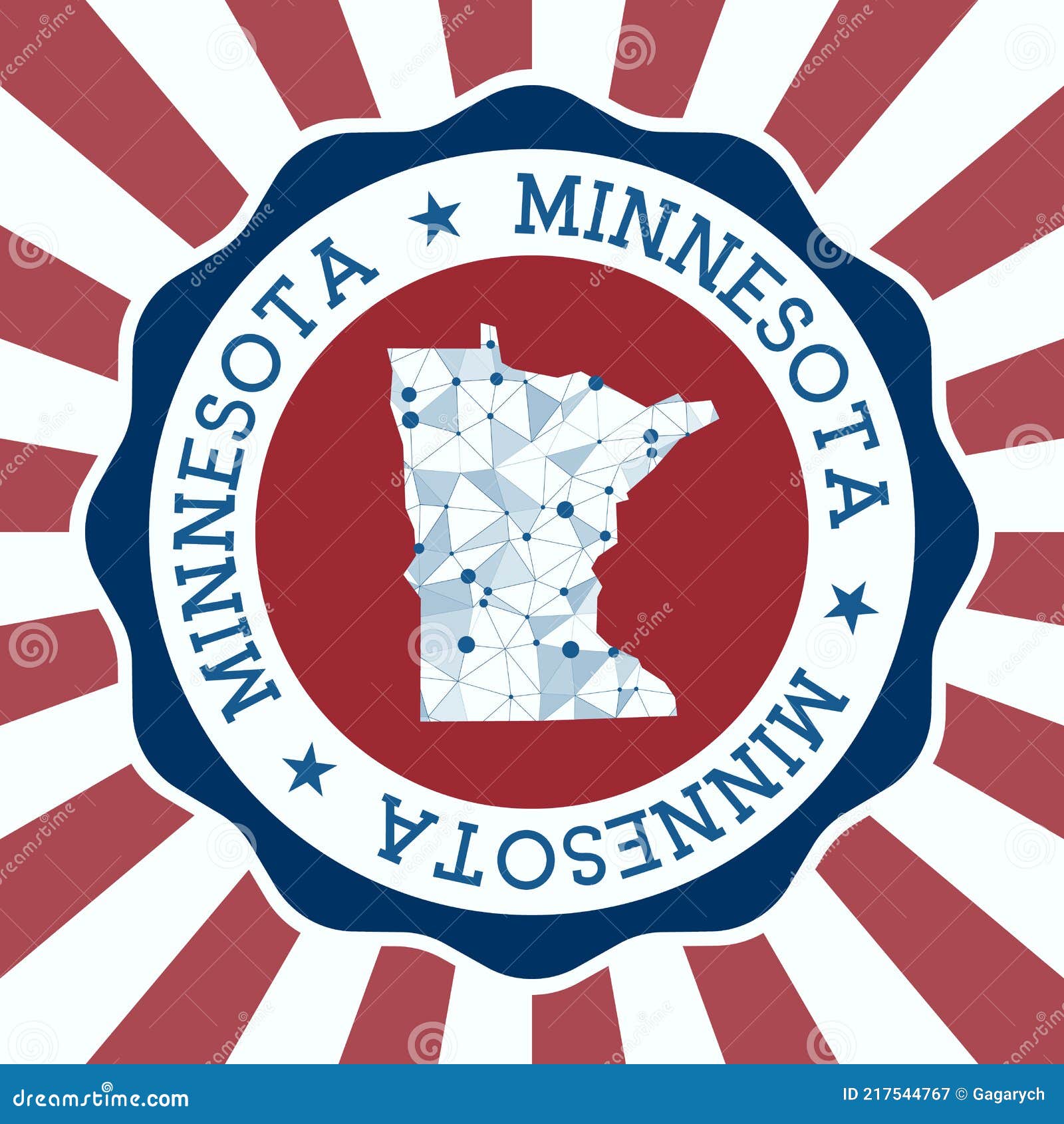 Minnesota Badge. stock vector. Illustration of border - 217544767