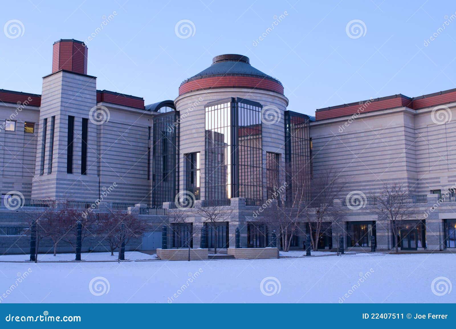 Minnesota History Center at Dusk Stock Image - Image of saint ...
