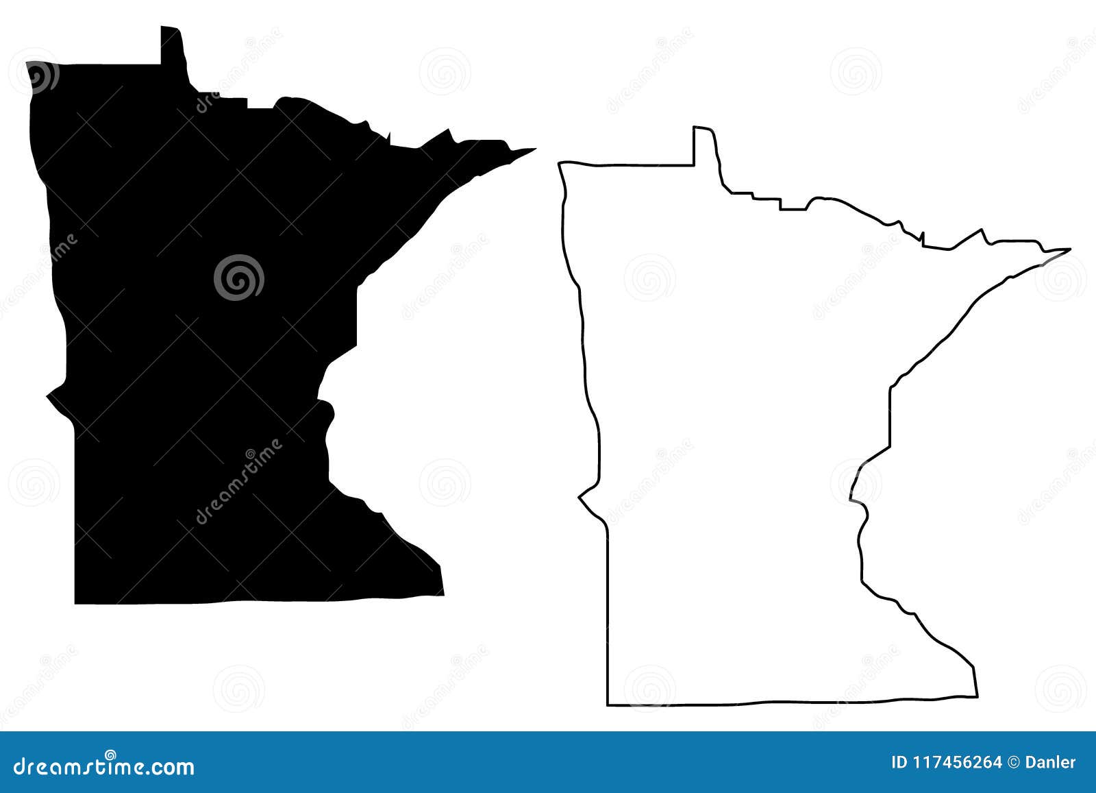 Minnesota map vector stock vector. Illustration of doodle - 117456264