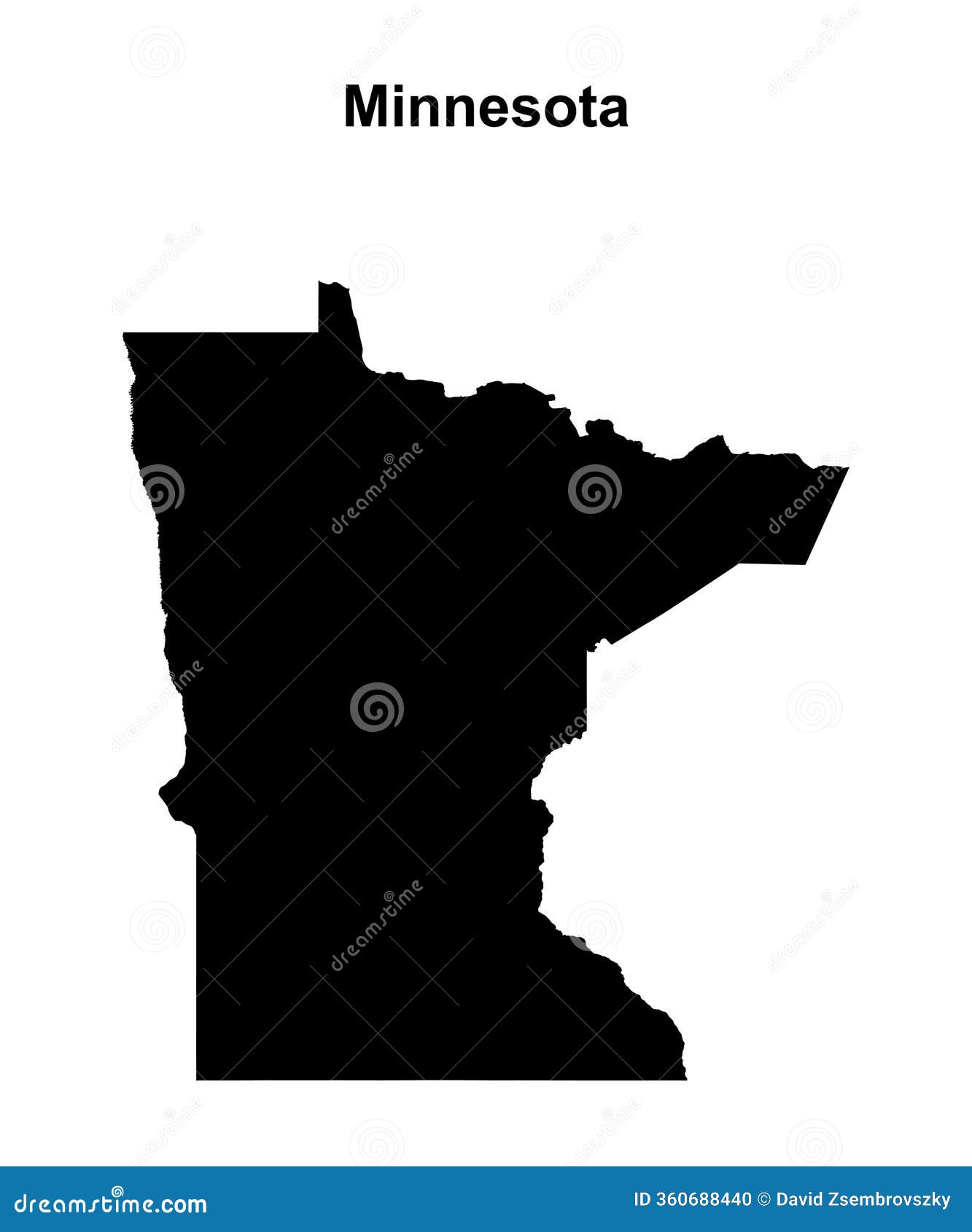 Minnesota outline map stock illustration. Illustration of boundary ...