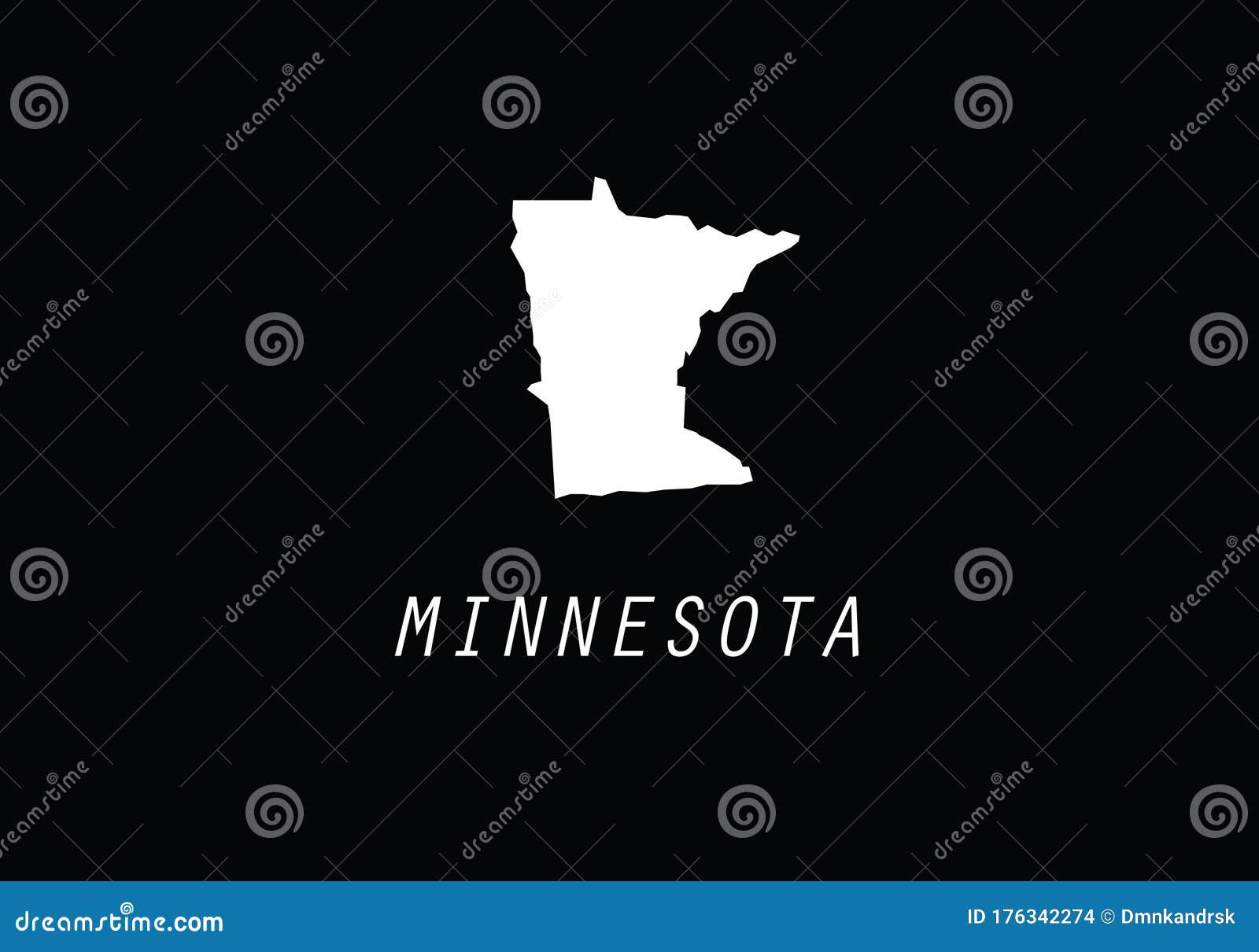 Minnesota Map Outline Vector Illustartion | CartoonDealer.com #158072603