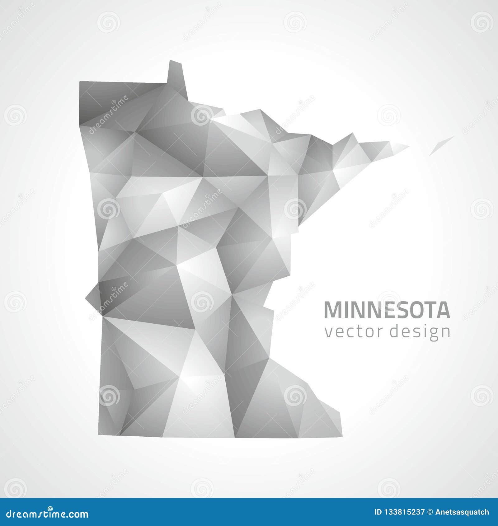 Minnesota Outline Map State Shape USA America Borders Cartoon Vector ...