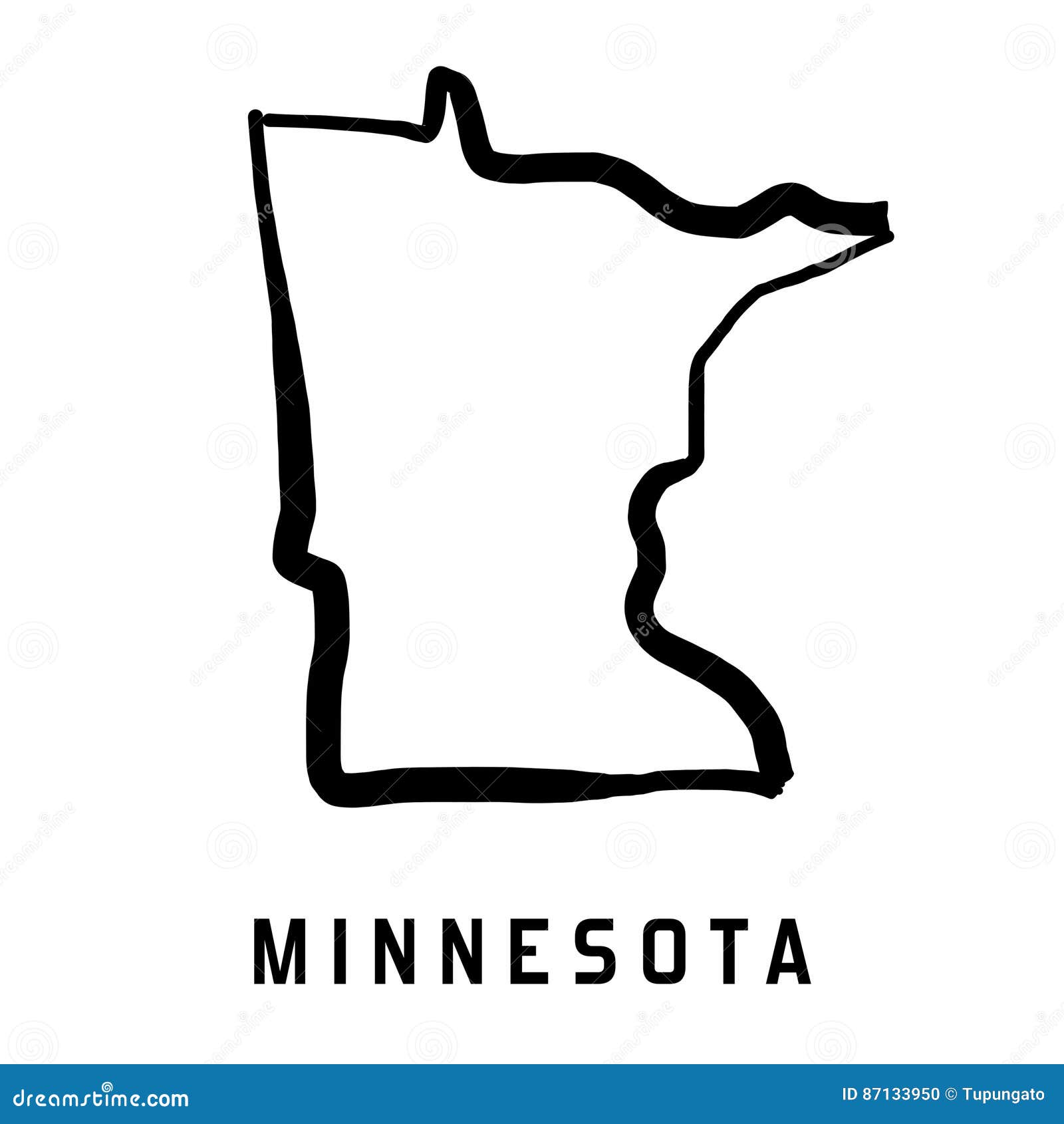 Minnesota Outline Map Stock Photo | CartoonDealer.com #130697364