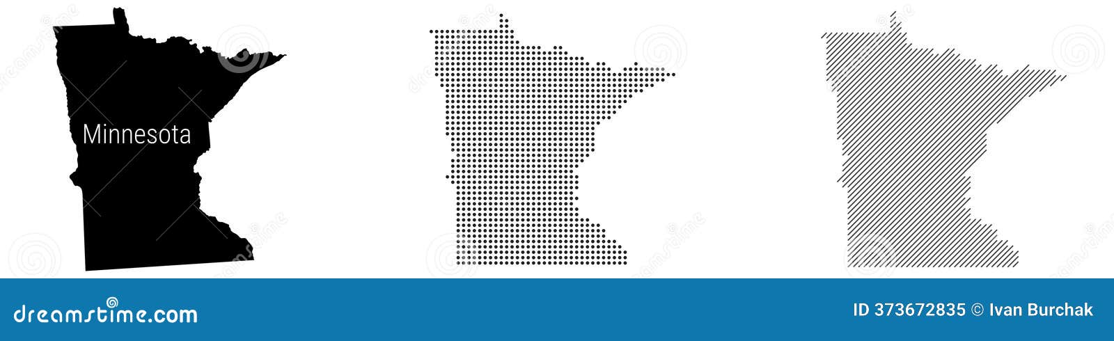 Minnesota Map Silhouette. Royalty-Free Cartoon | CartoonDealer.com ...