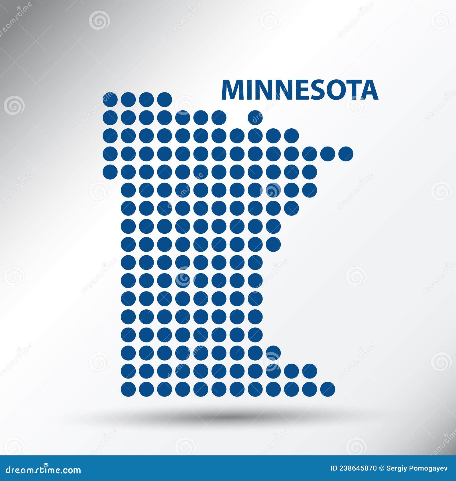 Minnesota Red Abstract 3D State Map United States America Royalty-Free ...
