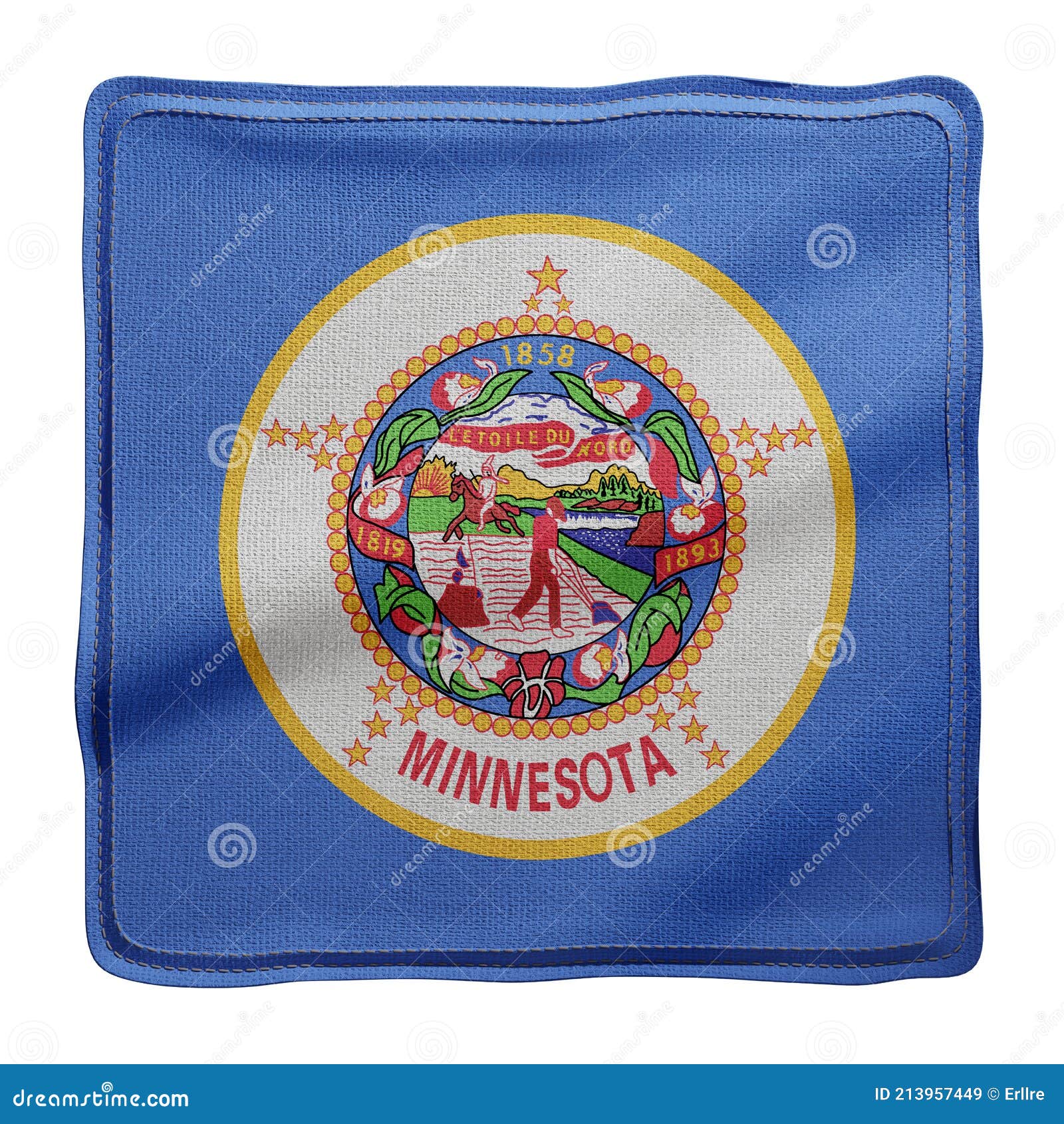 Minnesota State flag stock illustration. Illustration of minnesotan ...