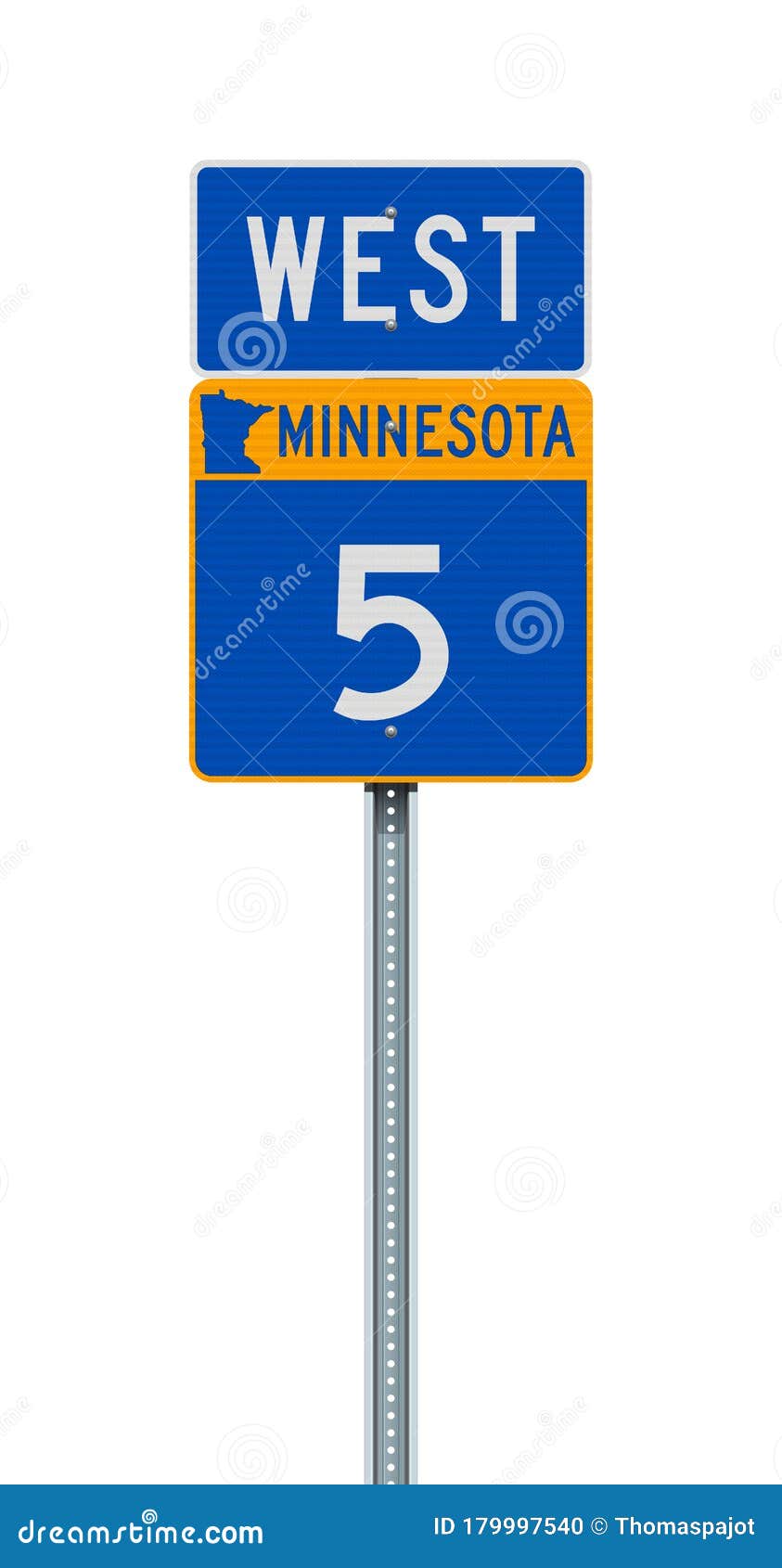 Minnesota State Highway Road Sign Stock Vector - Illustration of sign ...