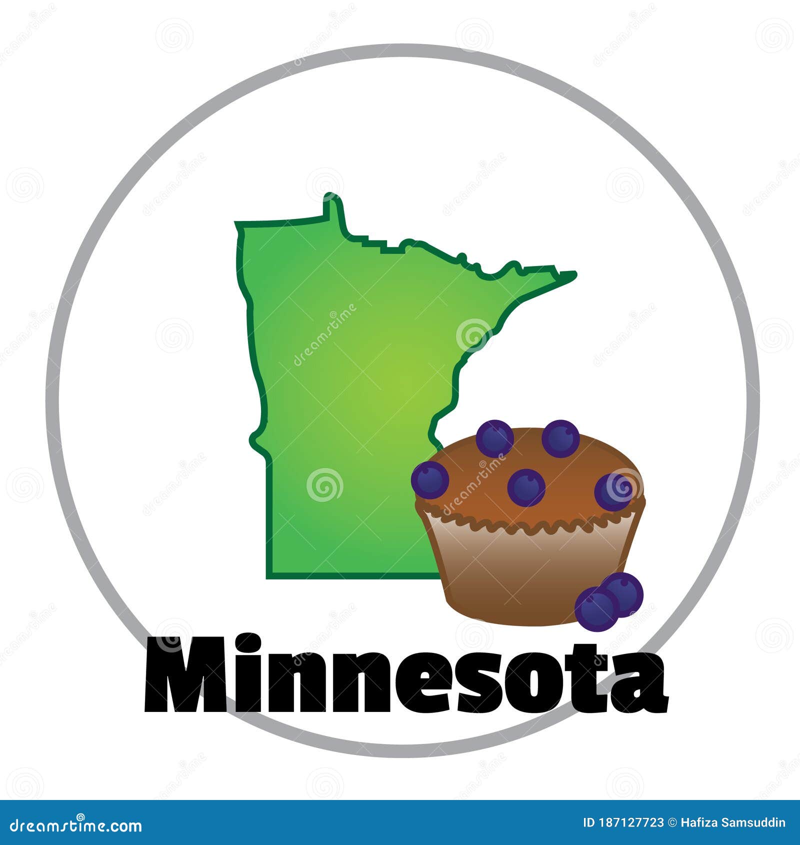 Minnesota State Map. Vector Illustration Decorative Design Stock Vector ...