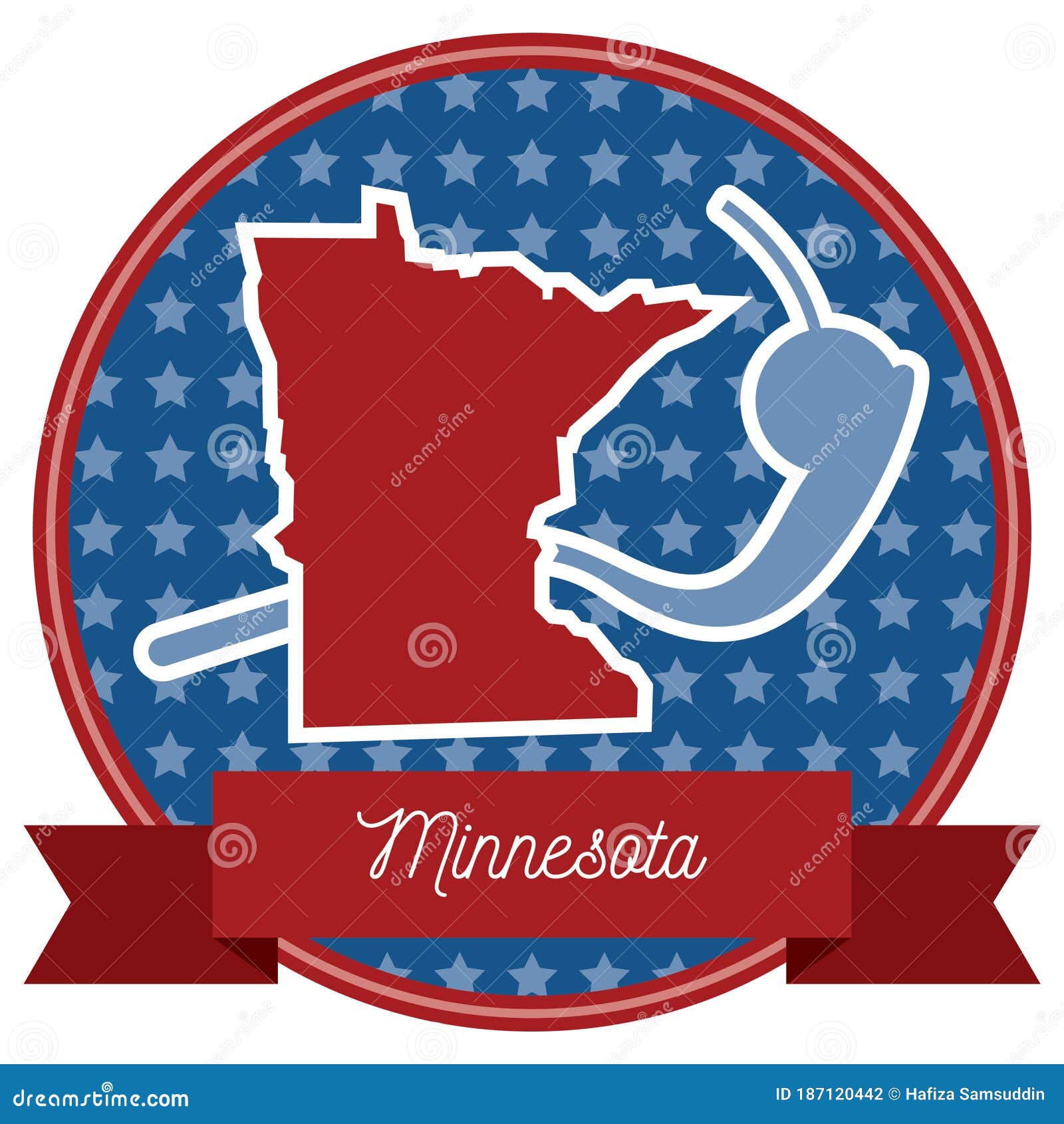 Minnesota State. Vector Illustration Decorative Design Stock Vector ...