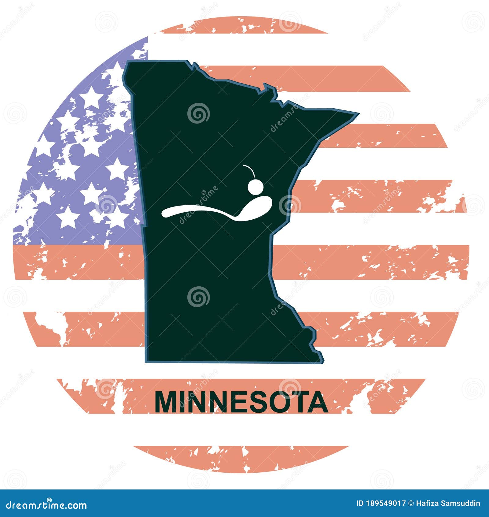 Minnesota State. Vector Illustration Decorative Design Editorial ...