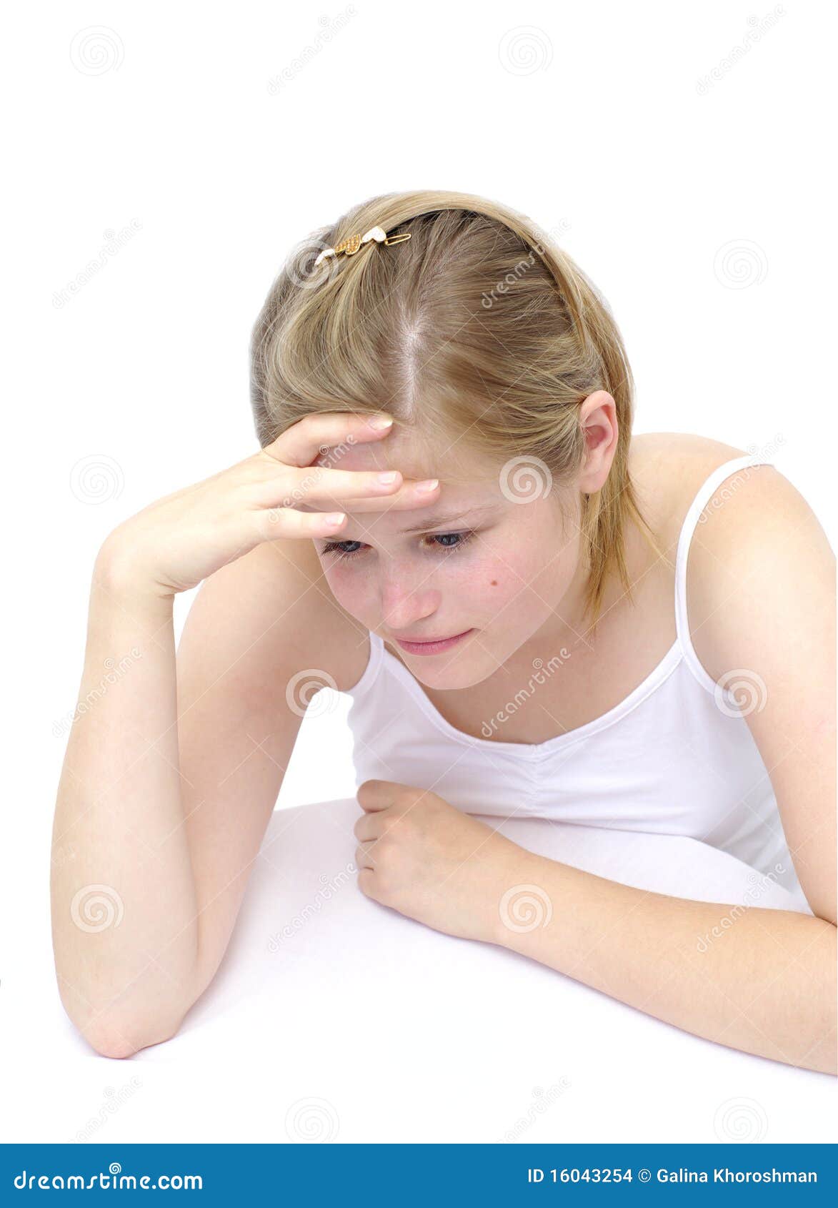 Minor Girl Reminisces Something Nice Stock Photo - Image of nice ...