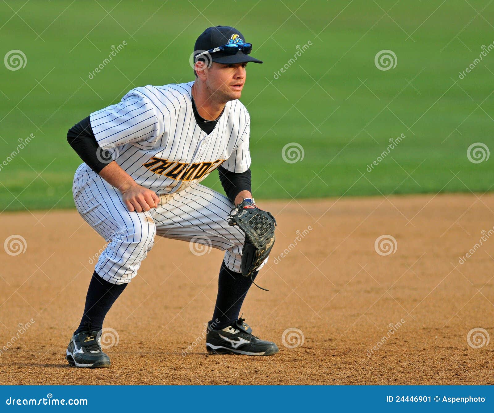 Minor League Baseball - Third Baseman Waits Editorial Photo - Image of ...