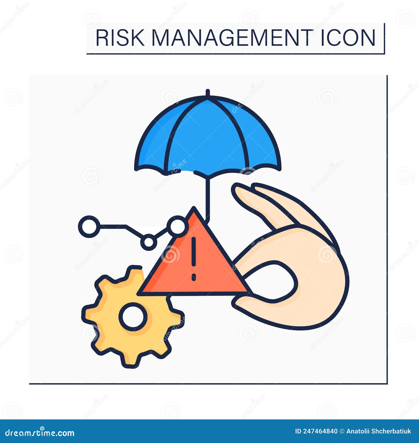 Minor risks color icon stock vector. Illustration of economy - 247464840