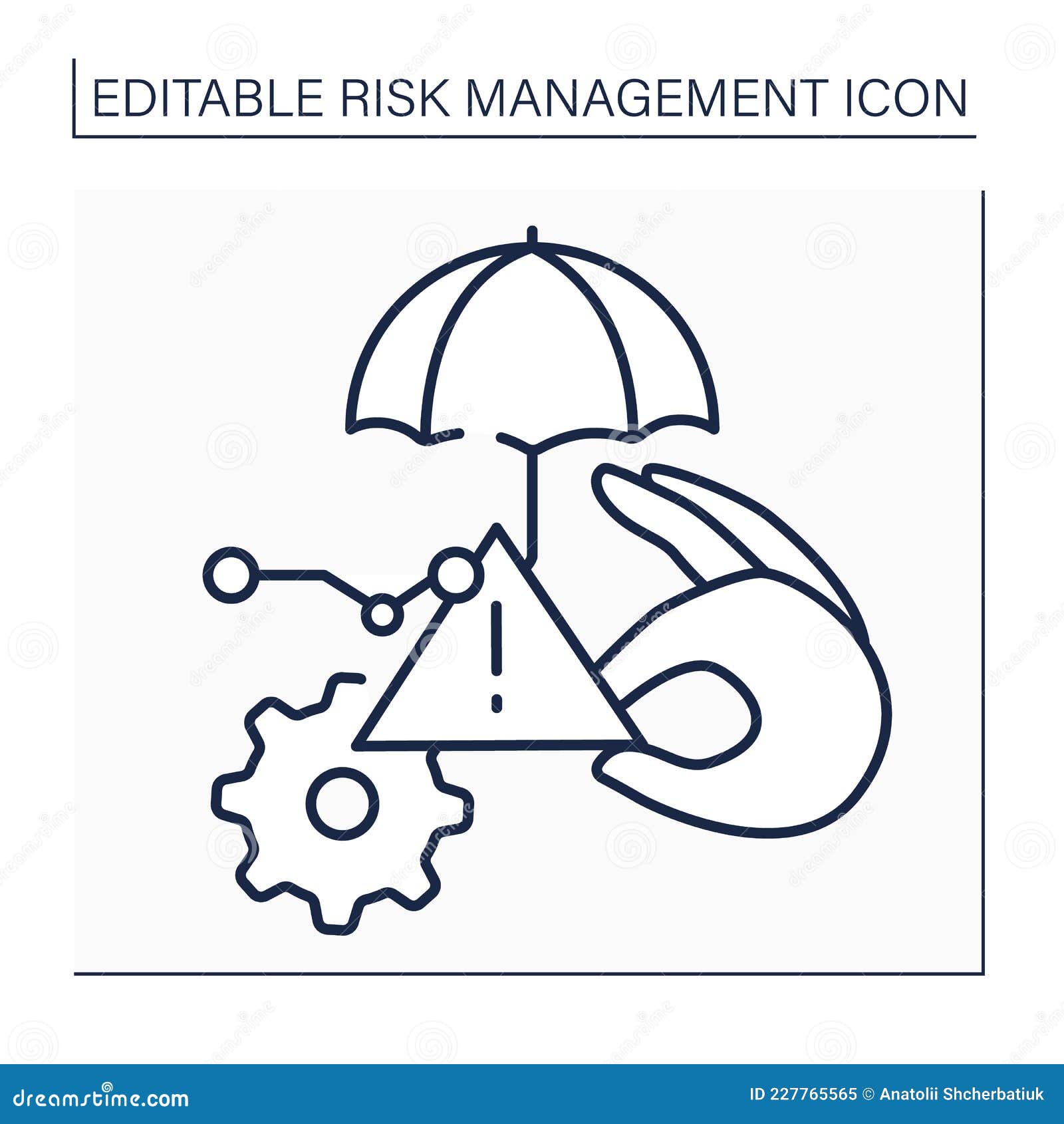 Minor risks line icon stock vector. Illustration of money - 227765565