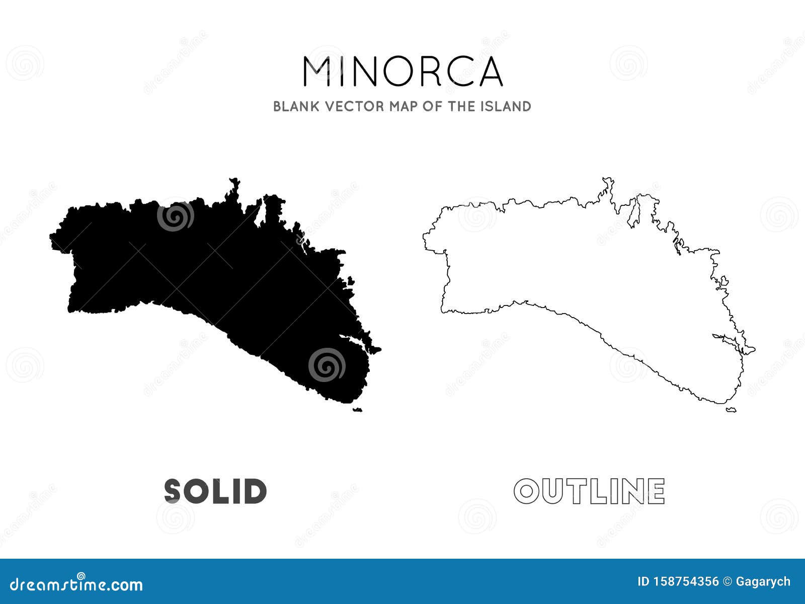 Minorca map. stock vector. Illustration of border, nationality - 158754356