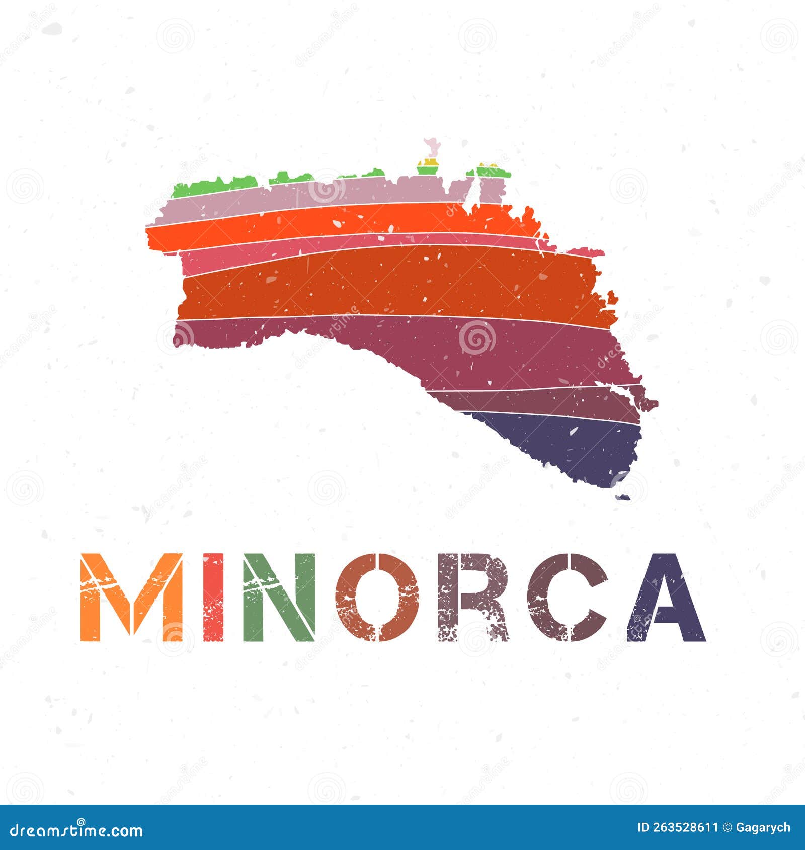 Minorca map design. stock vector. Illustration of geometric - 263528611