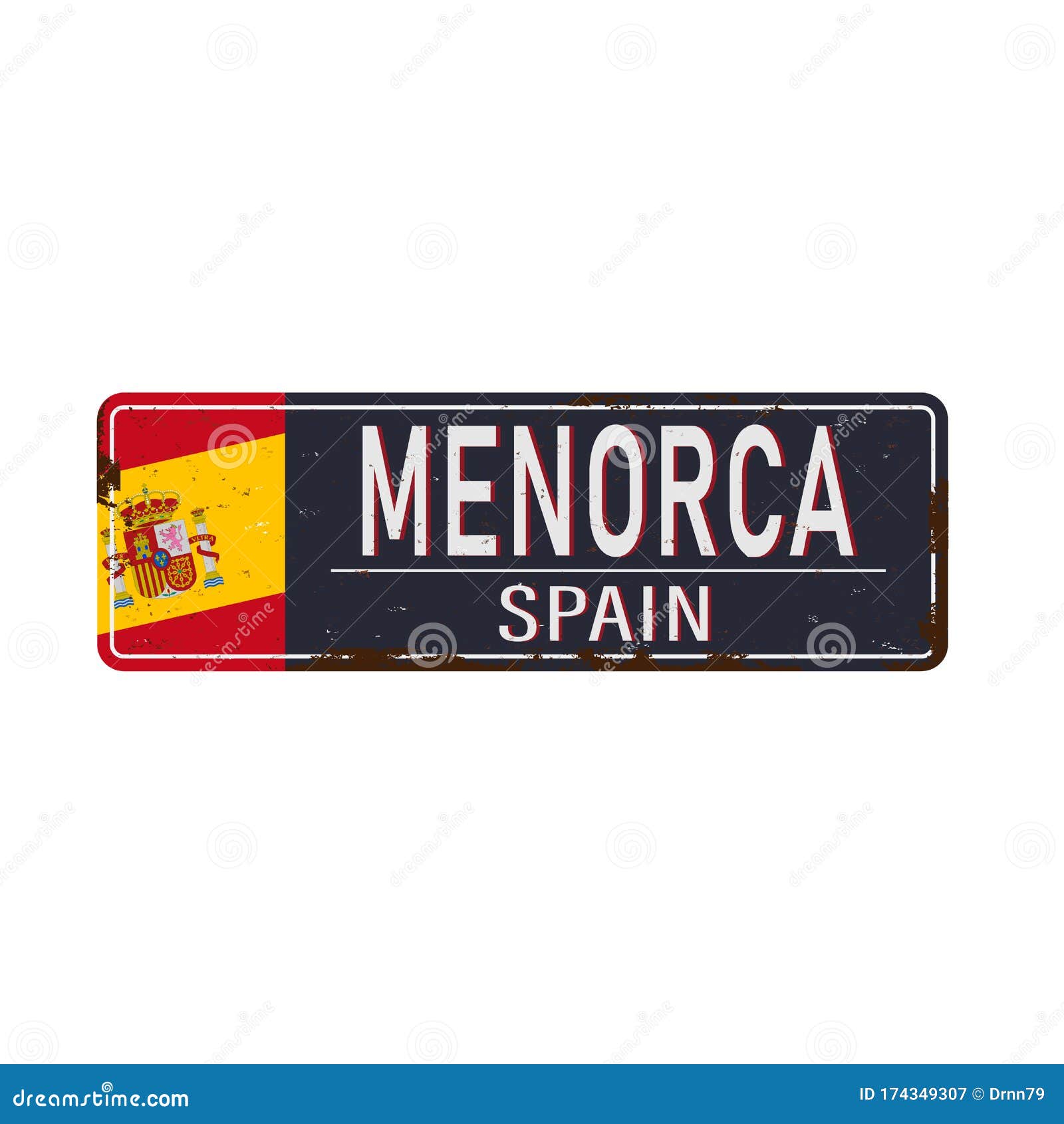 Minorca Menorca Road Sign Signboard. Vector Illustration. Stock Vector ...
