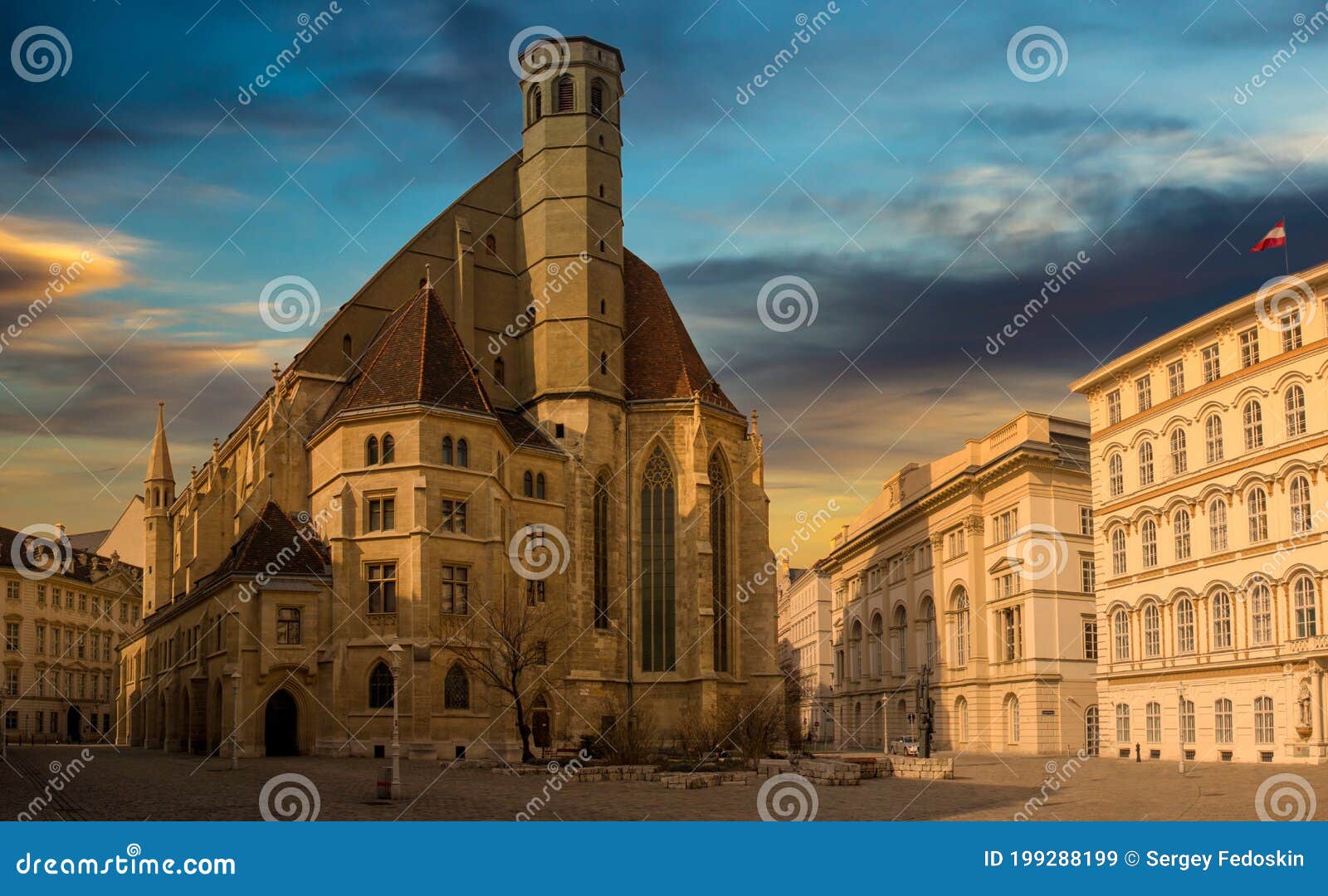 The Minorite Gothic Church in Vienna. Austria Stock Image - Image of ...