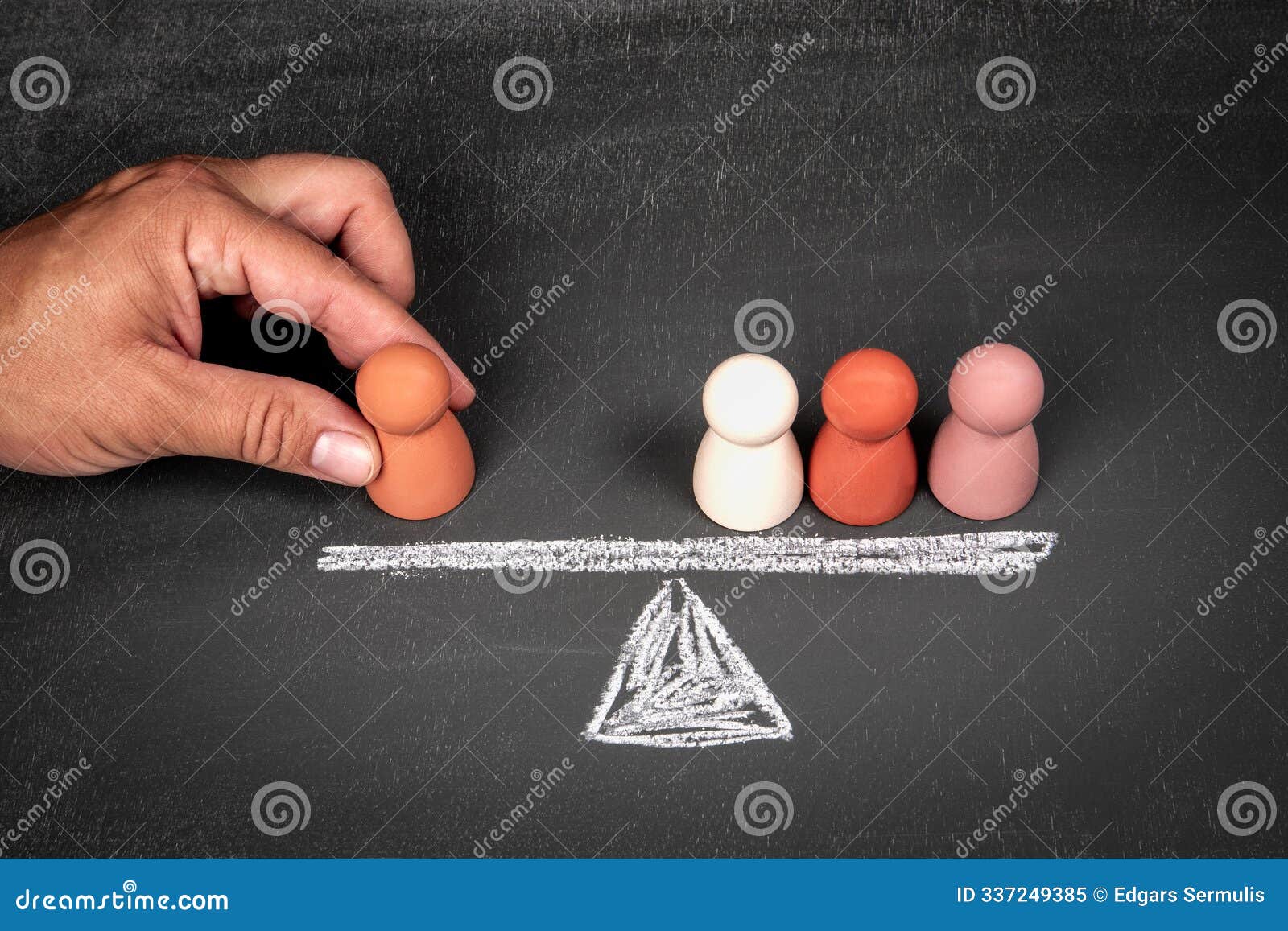 Minority Or Majority Symbol. Businessman Turns A Cube And Changes The ...