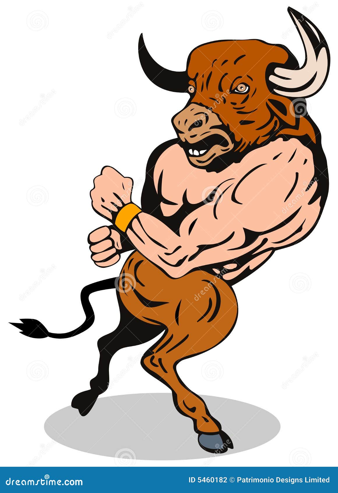 Minotaur stock vector. Illustration of mascot, bull, myth - 5460182