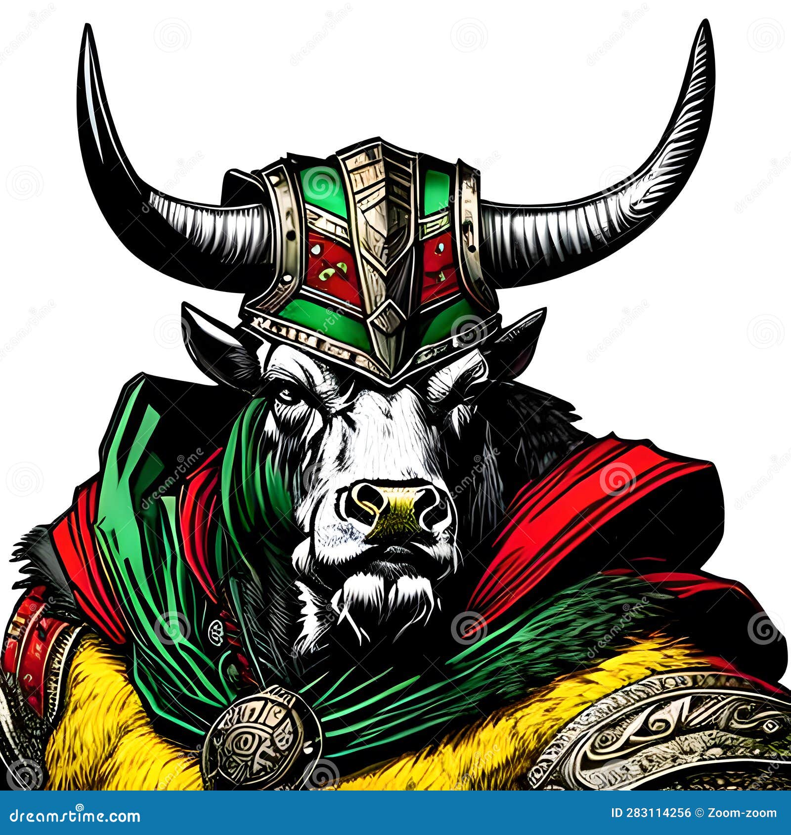 Minotaur Bull Sports Mascot Running Vector Illustration | CartoonDealer ...