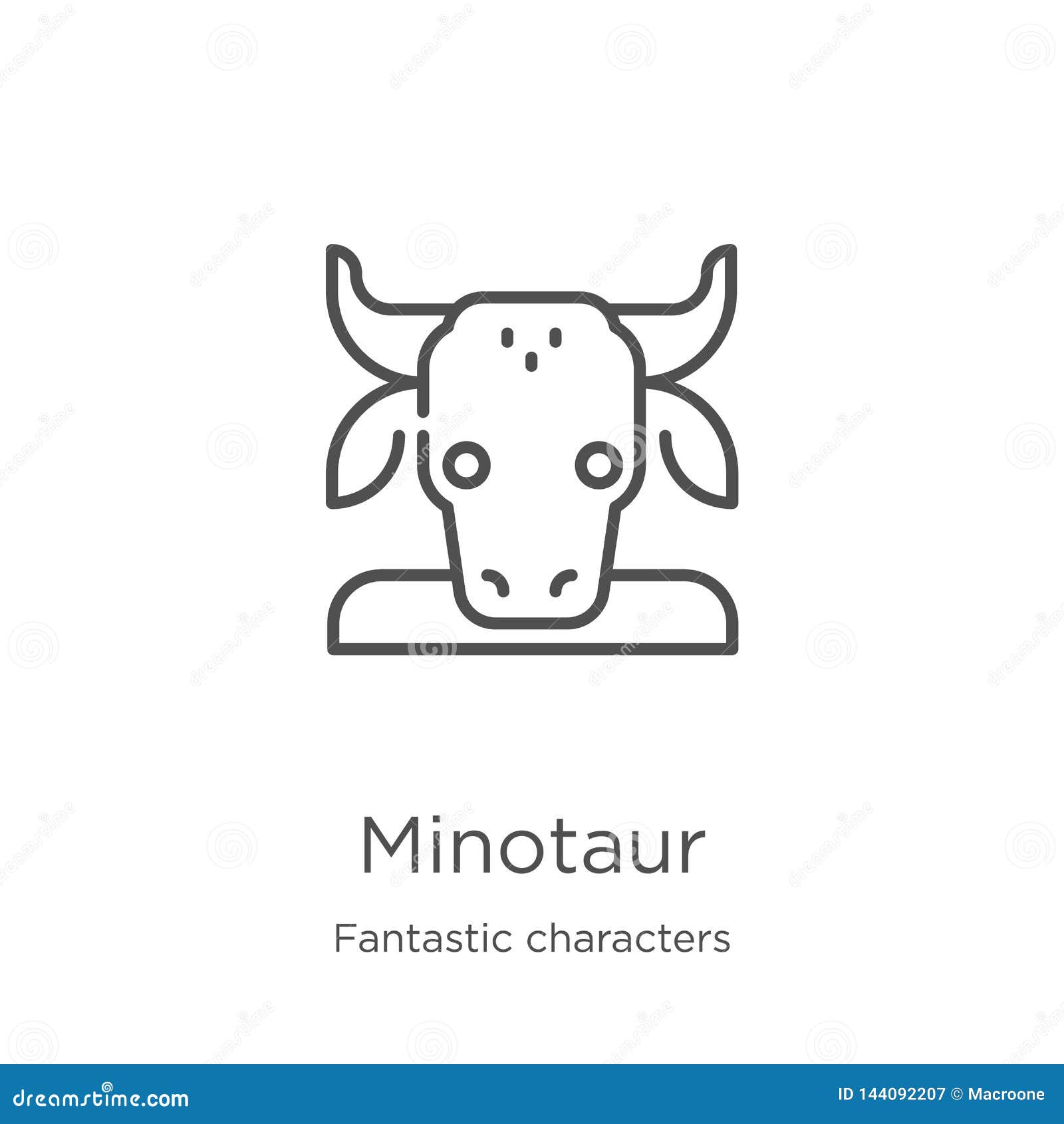 Minotaur Icon. Trendy Flat Vector Minotaur Icon On White Background From Fairy Tale Collection ...