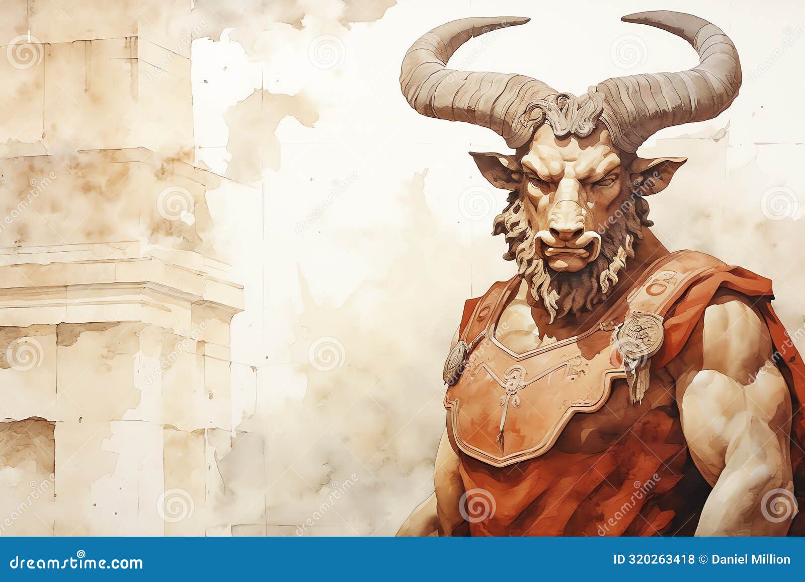 The Minotaur Illustration Illustration Photo Stock Illustration ...