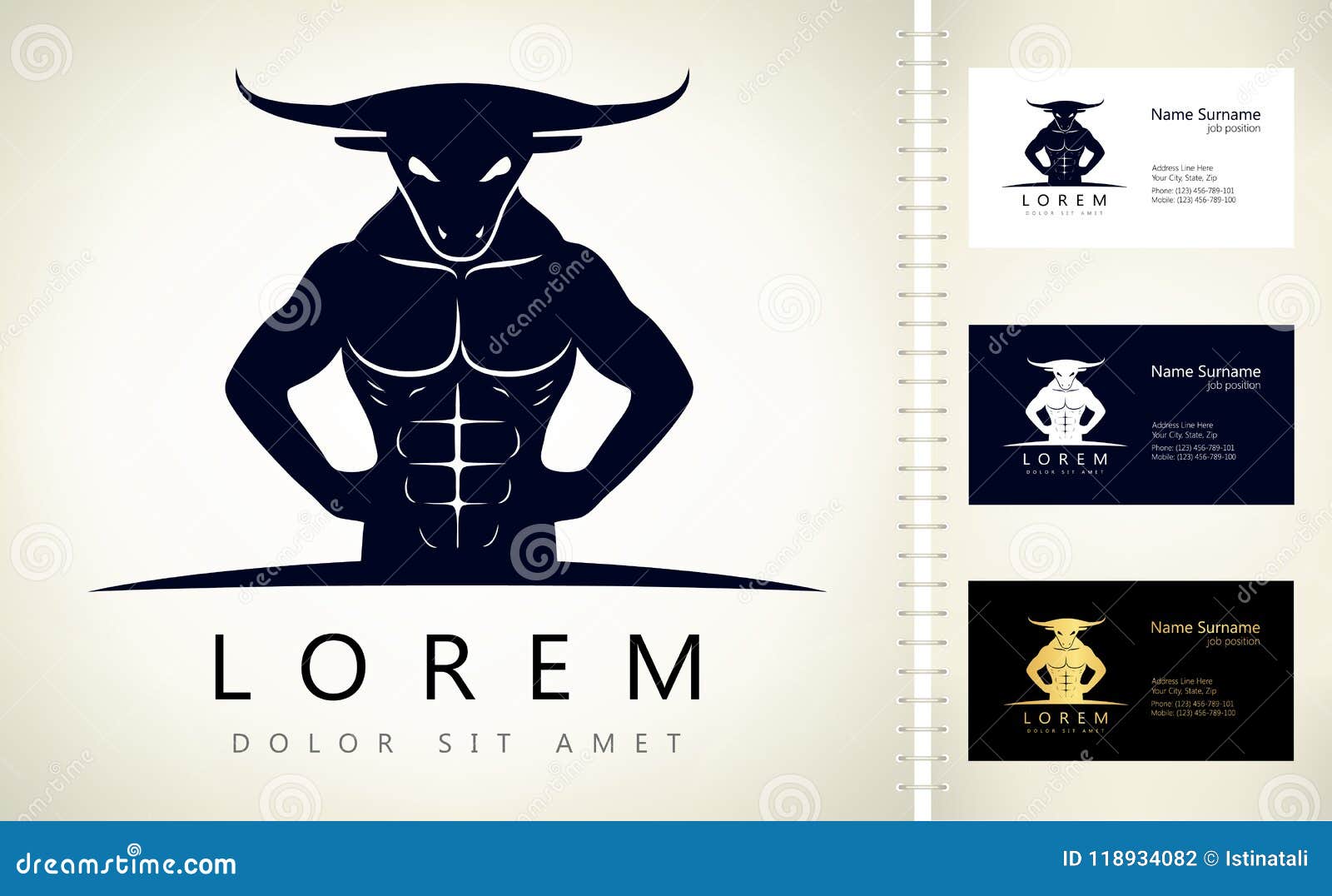 Minotaur logo vector stock vector. Illustration of emblem - 118934082