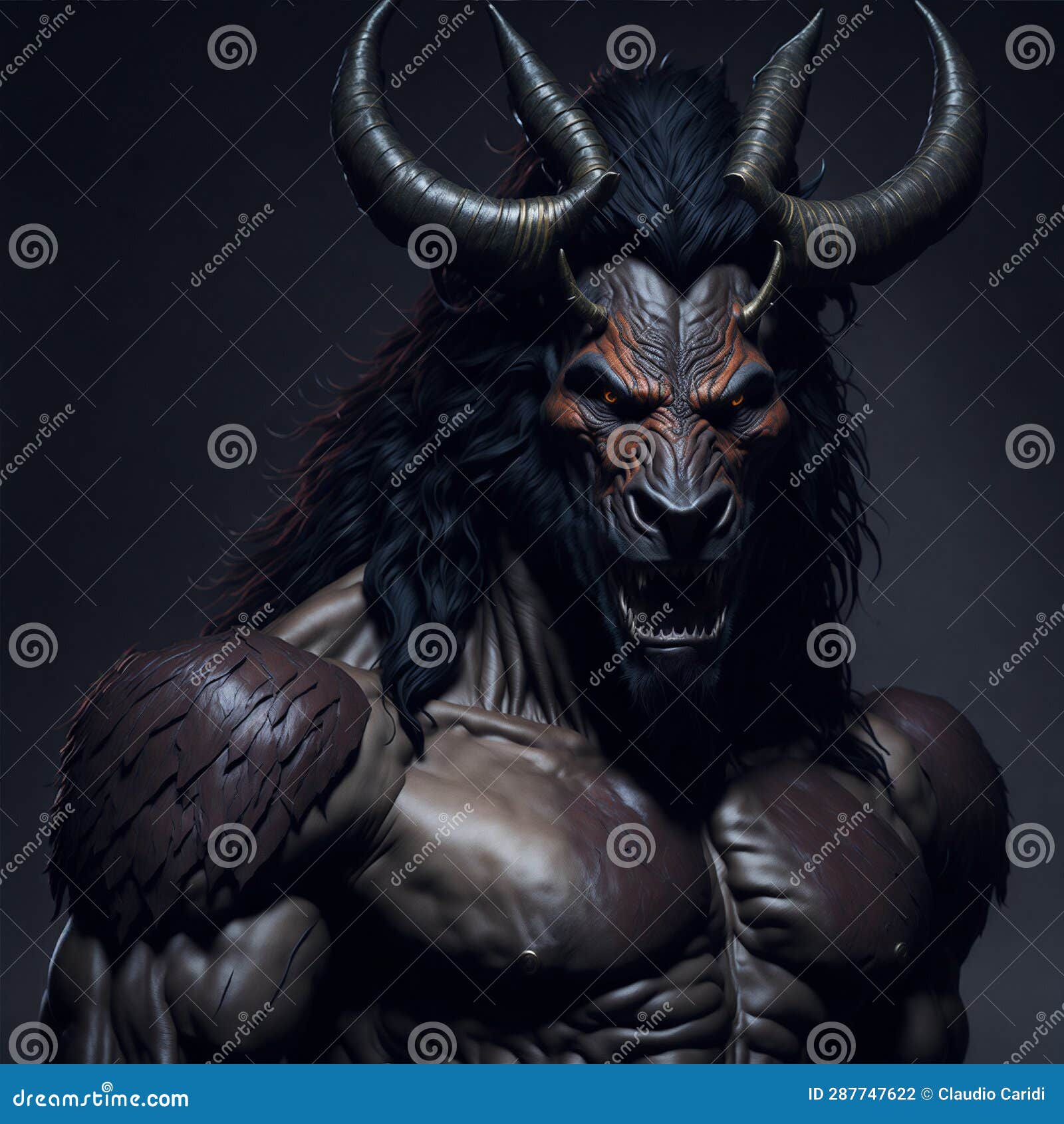 The Minotaur. Mythological Creature that Was Half Man and Half Bull ...