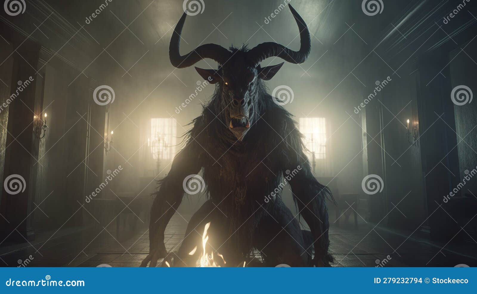 Minotaur: the Terrifying Apparition from Outer Space Stock Illustration ...