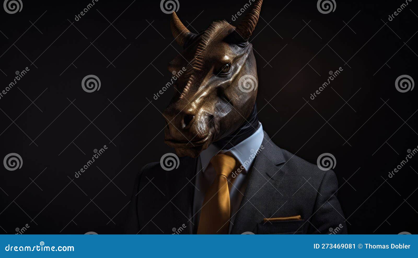 Minotaur wearing a Suit stock illustration. Illustration of world ...