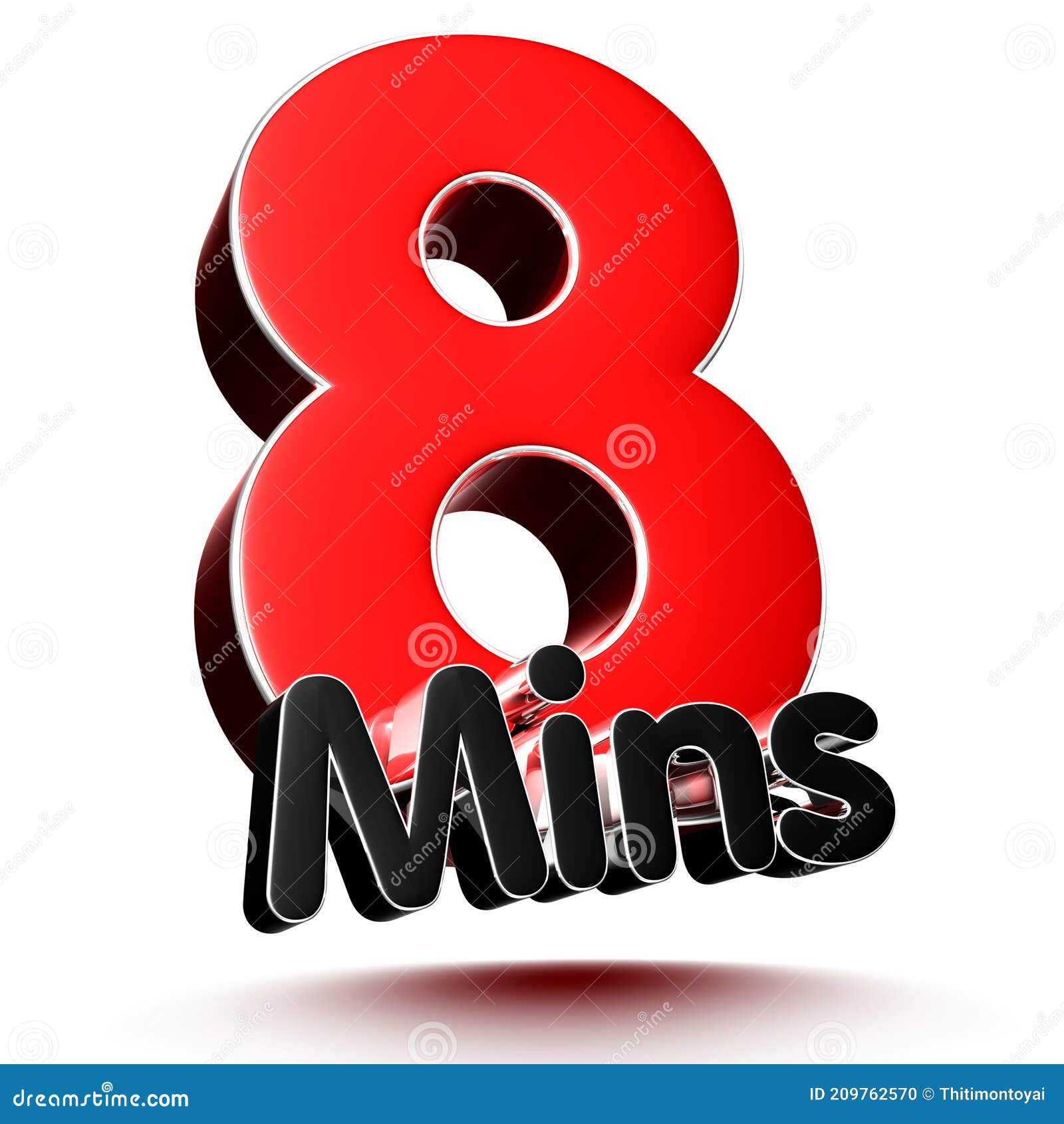 8 mins. stock illustration. Illustration of isolated - 209762570